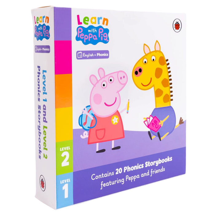 Learn with Peppa Phonics Level 1 & 2 Collection 20 Books Box Set - Age ...