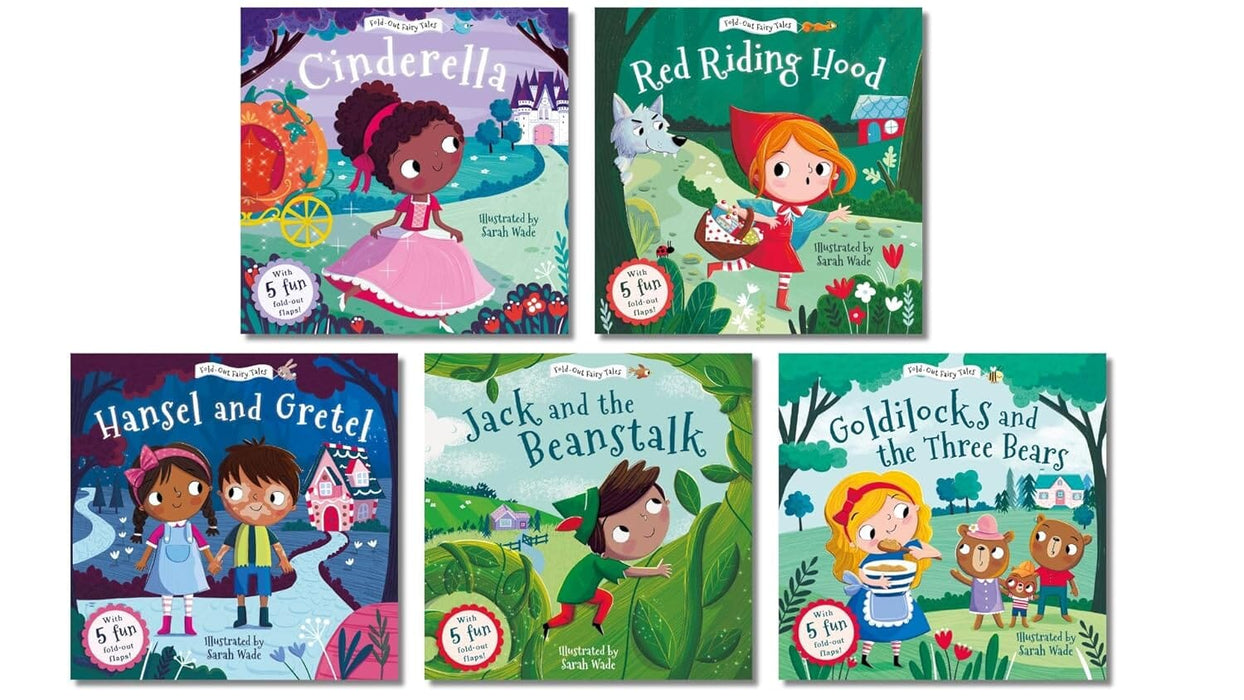 Fairy Tales Fold-Out Collection illustrated 5 Books Box Set - Ages 3-6 ...