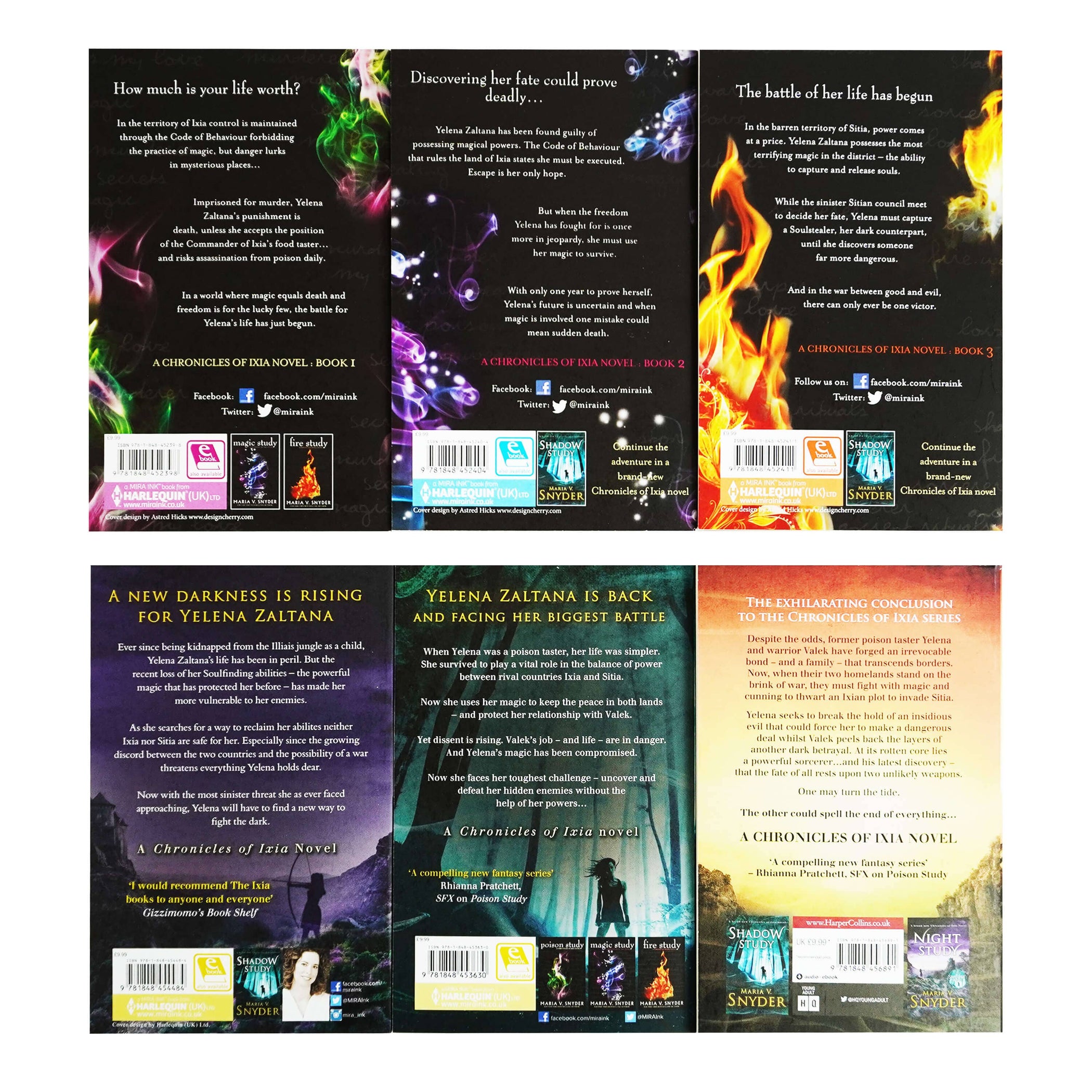 The Chronicles of Ixia Series by Maria V. Snyder 6 Books Collection Se ...