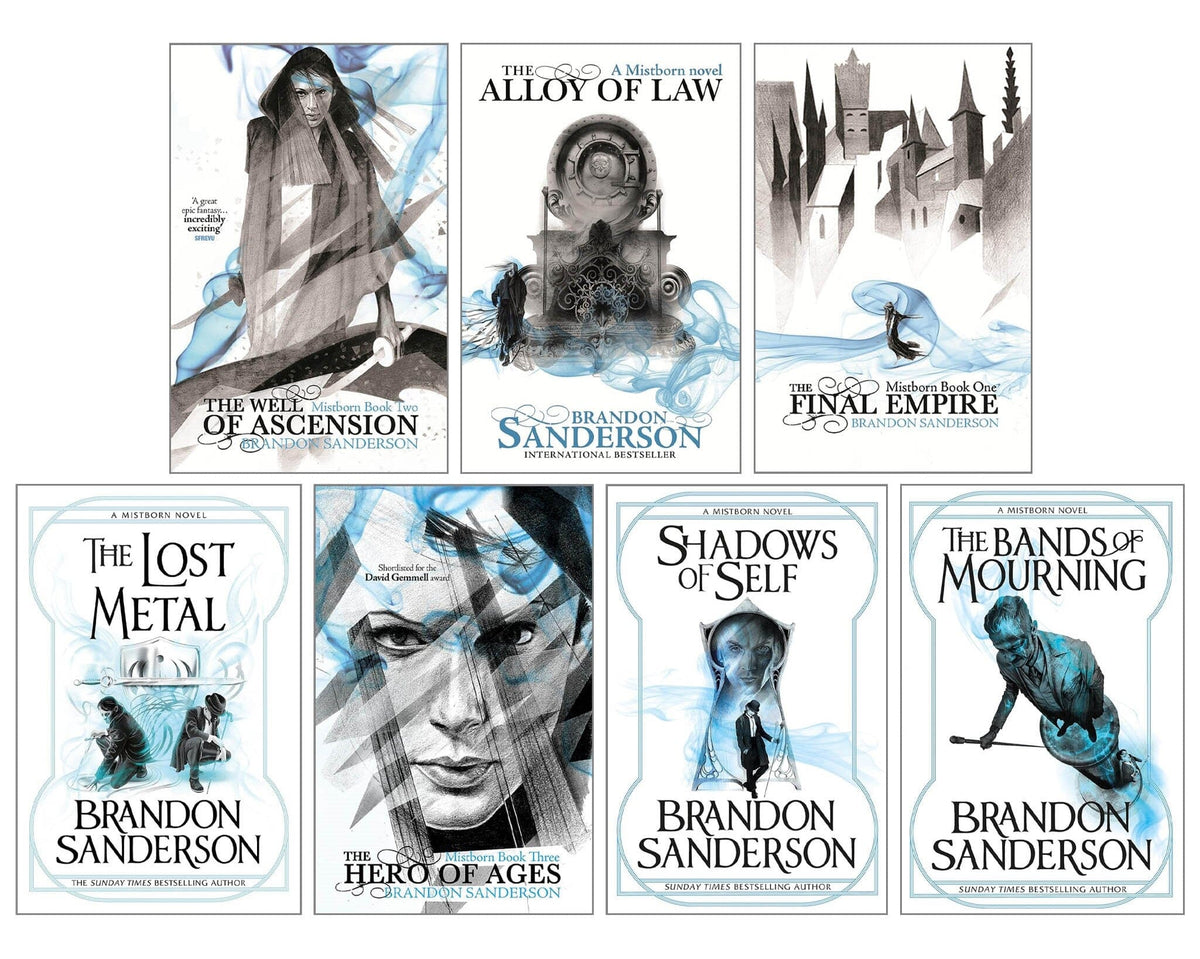 Mistborn Series by Brandon Sanderson Complete 7 Books Collection Set ...