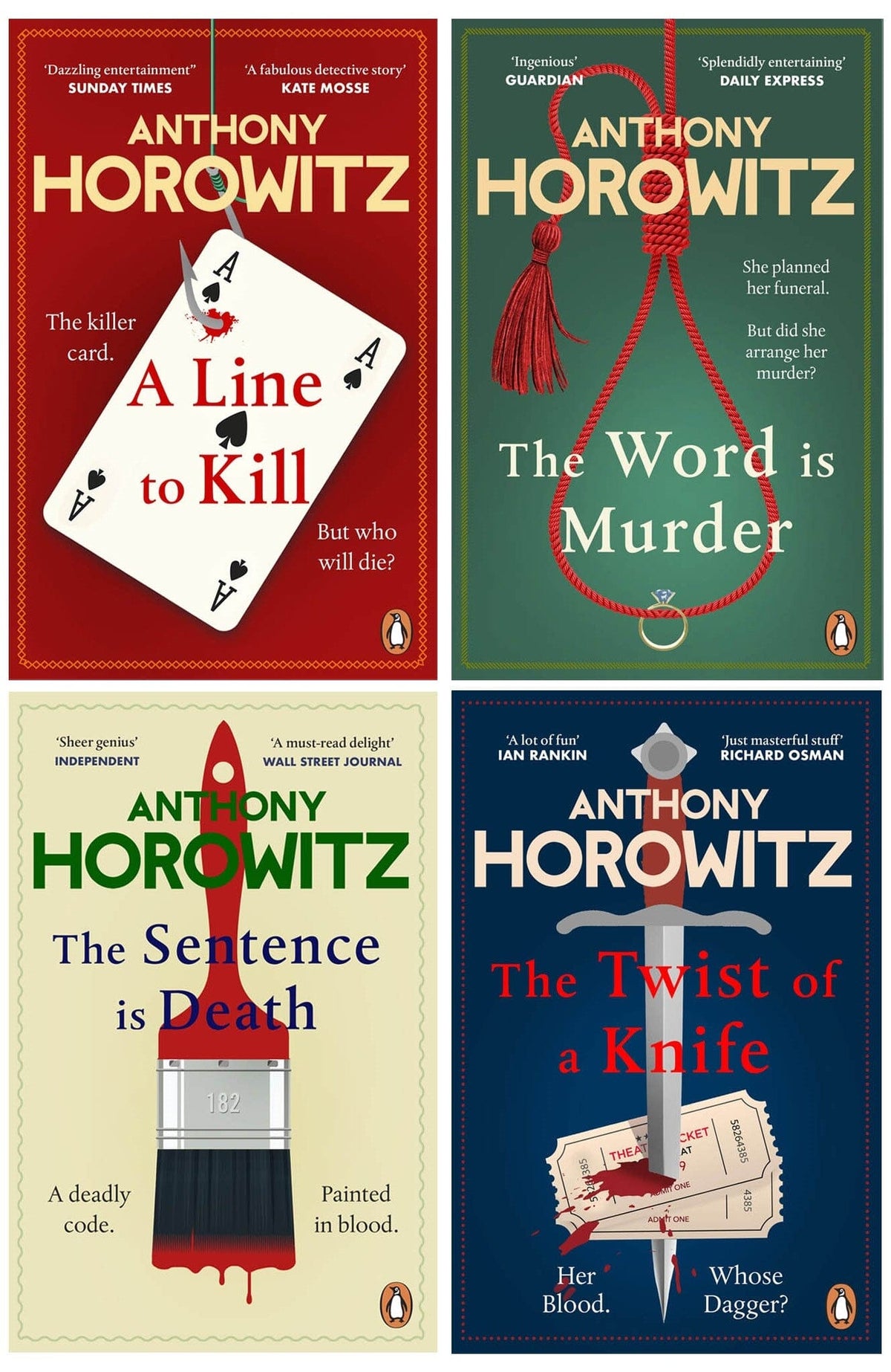 Hawthorne and Horowitz Mysteries Series by Anthony Horowitz 4 Books Co ...