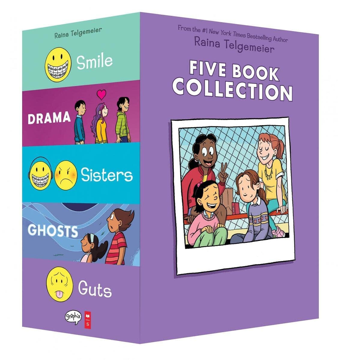 Raina Telgemeier 5 Books Collection Graphic Novels Box Set - Ages 9 ...