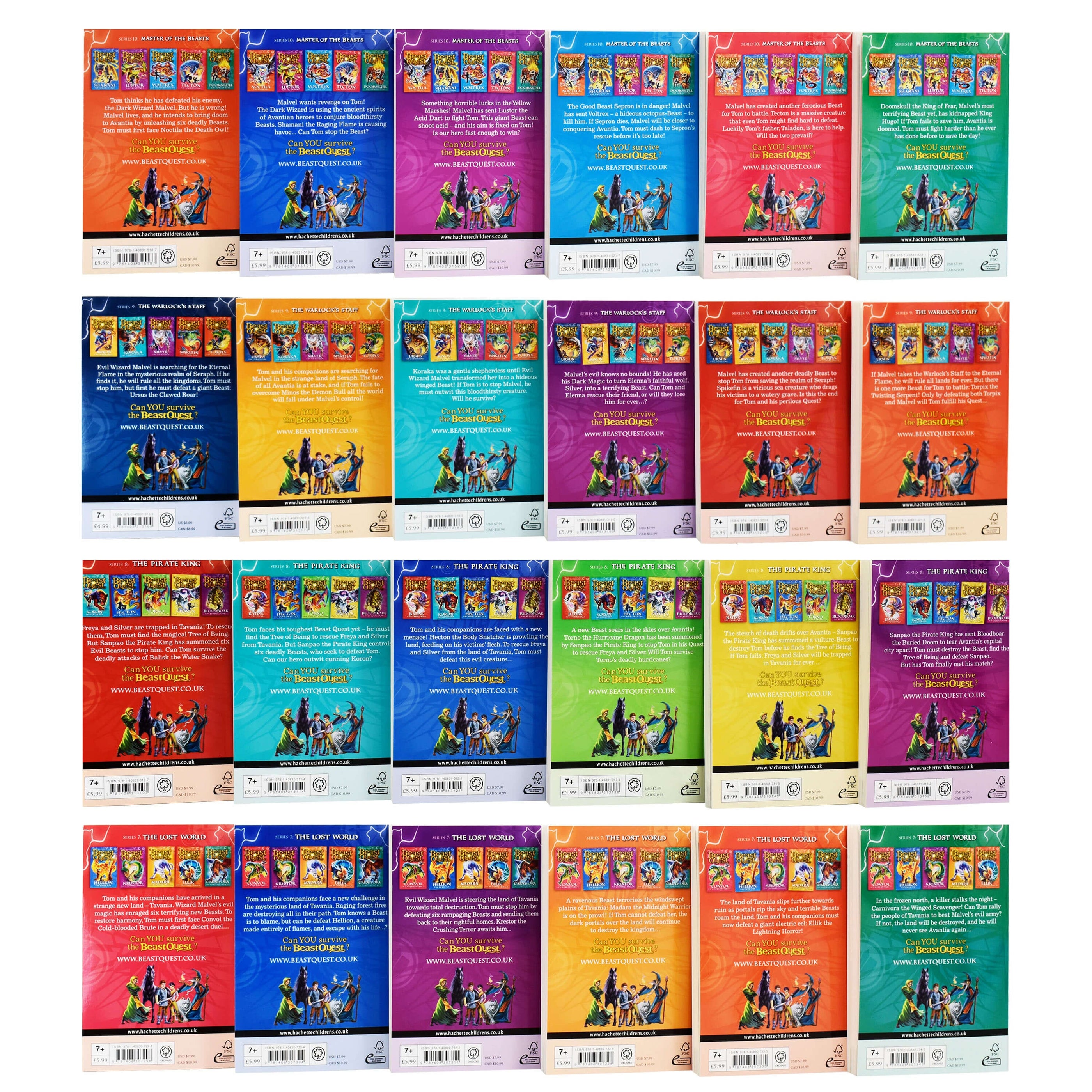 Beast Quest Series 7 To 10 By Adam Blade 24 Books Collection Set – Age ...