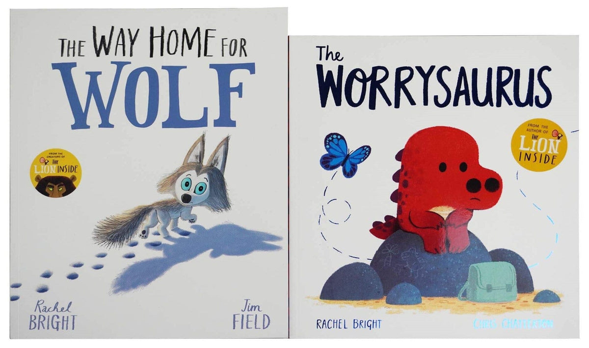 Rachel Bright 2 Books Collection Set (The Way Home For Wolf & The Worr ...