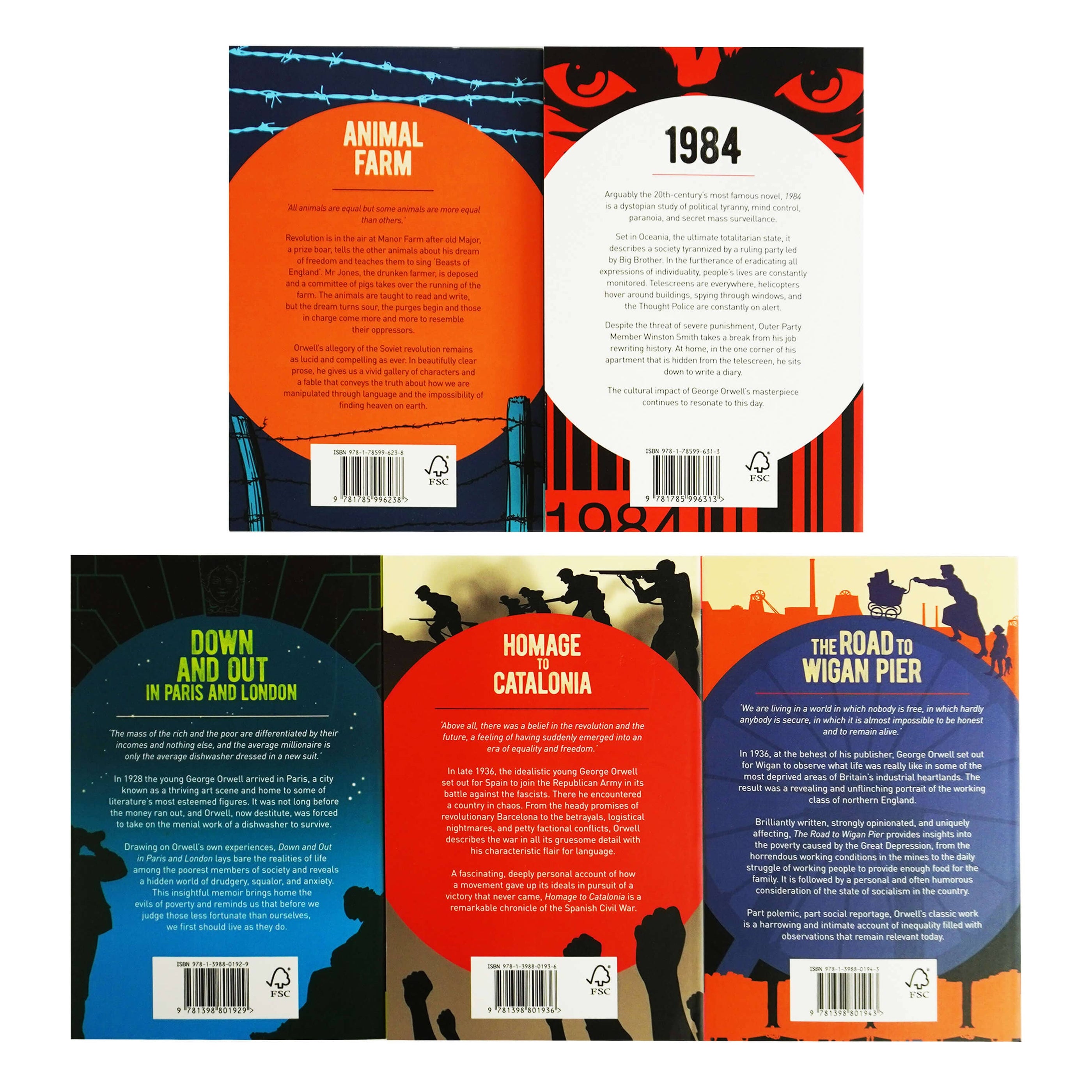 The Classic George Orwell Collection 5 Books Box Set - Fiction - Paper ...