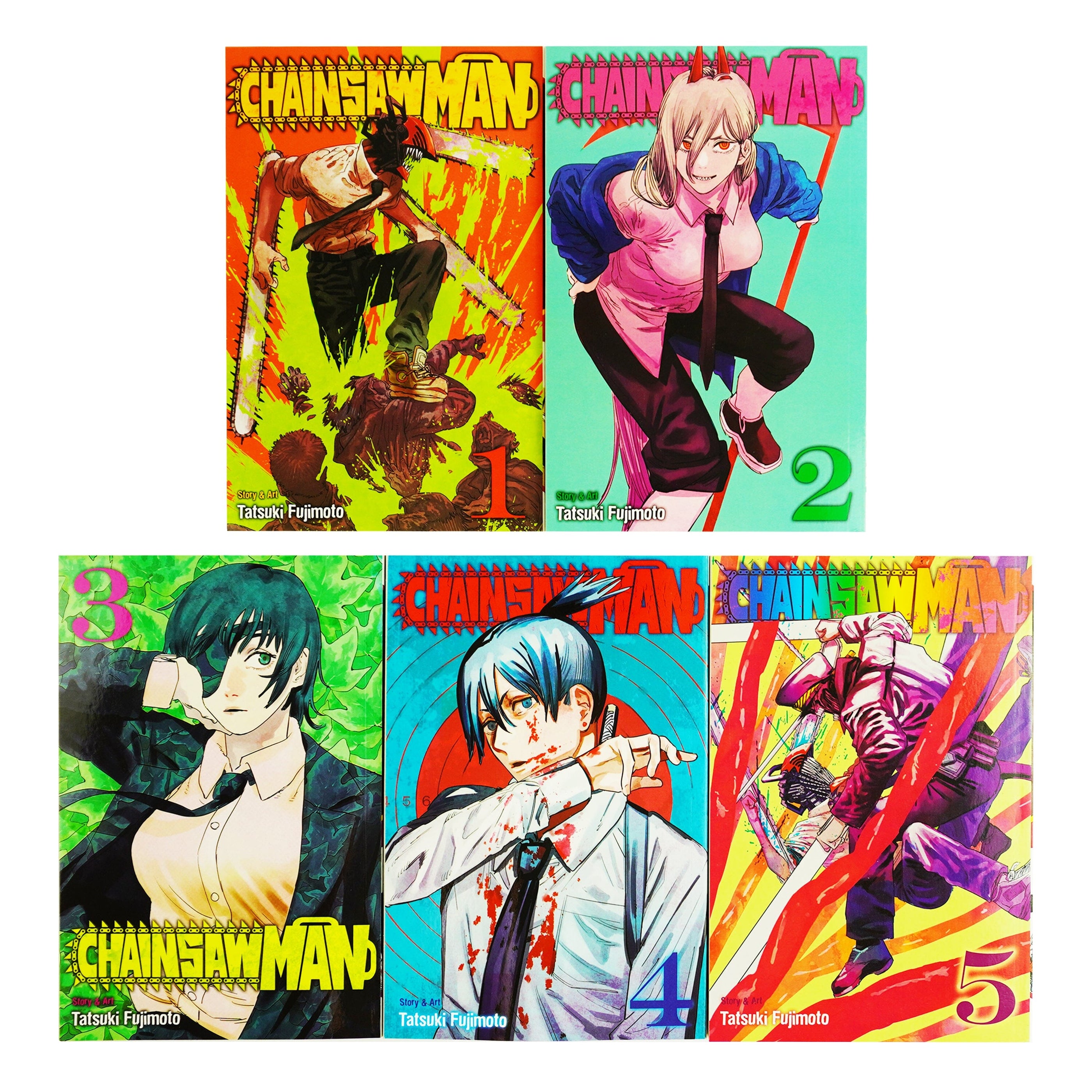 Chainsaw Man by Tatsuki Fujimoto: Vol. 1-5 Collection Set - Manga - Pa ...