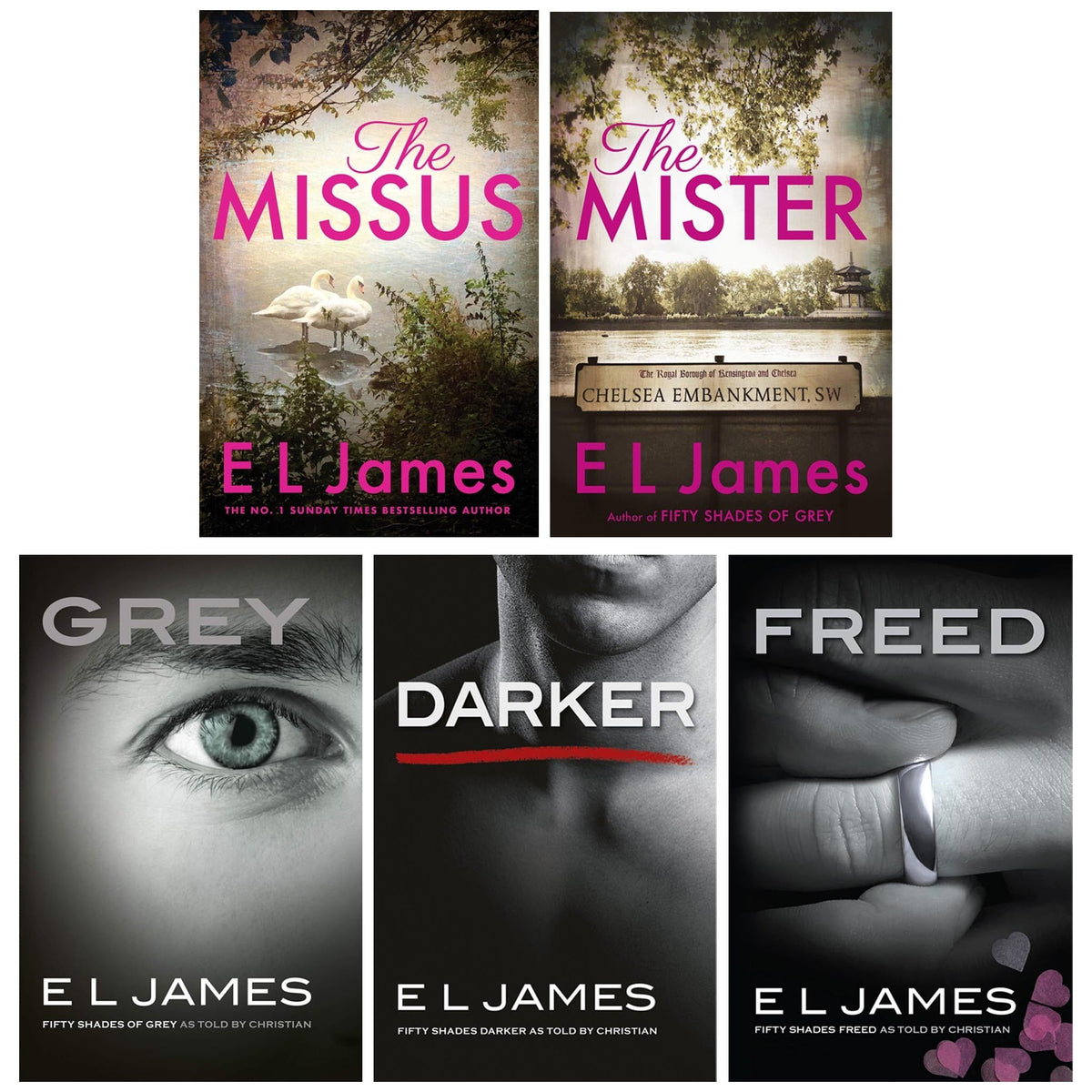 E L James 5 Books Collection Set - Fiction - Paperback — Books2Door