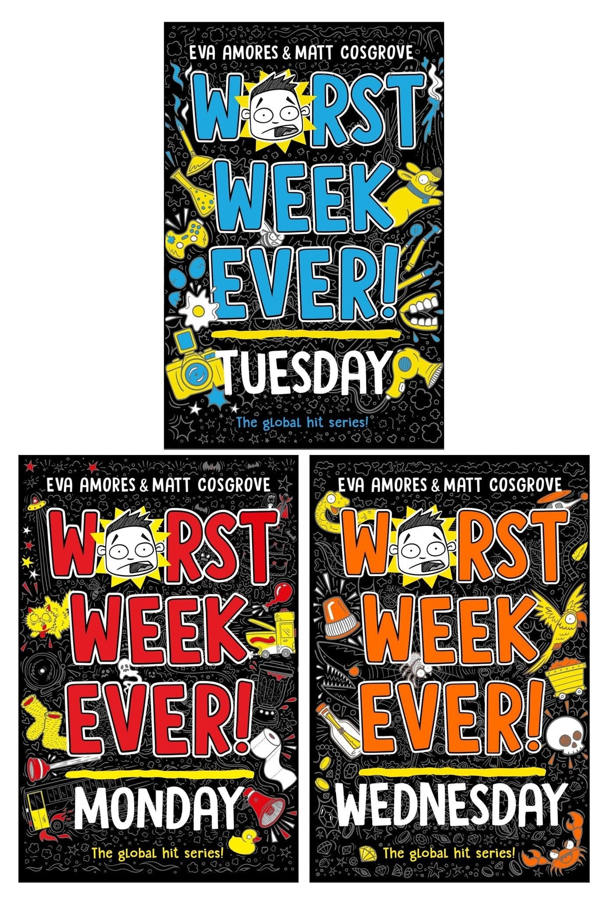 Worst Week Ever! Series By Eva Amores And Matt Cosgrove 3 Books Collec ...