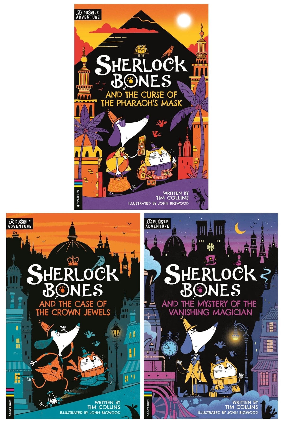 Adventures of Sherlock Bones Series By Tim Collins 3 Books Collection ...