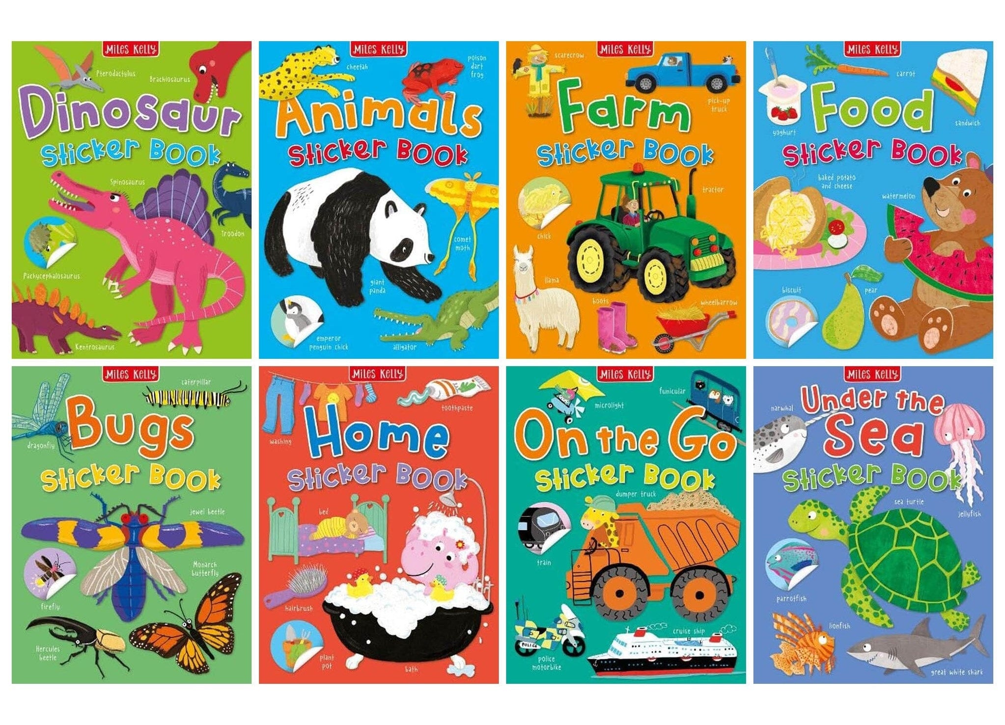 Sticker Activity Books By Miles Kelly 8 Books Collection Set - Ages 3 ...