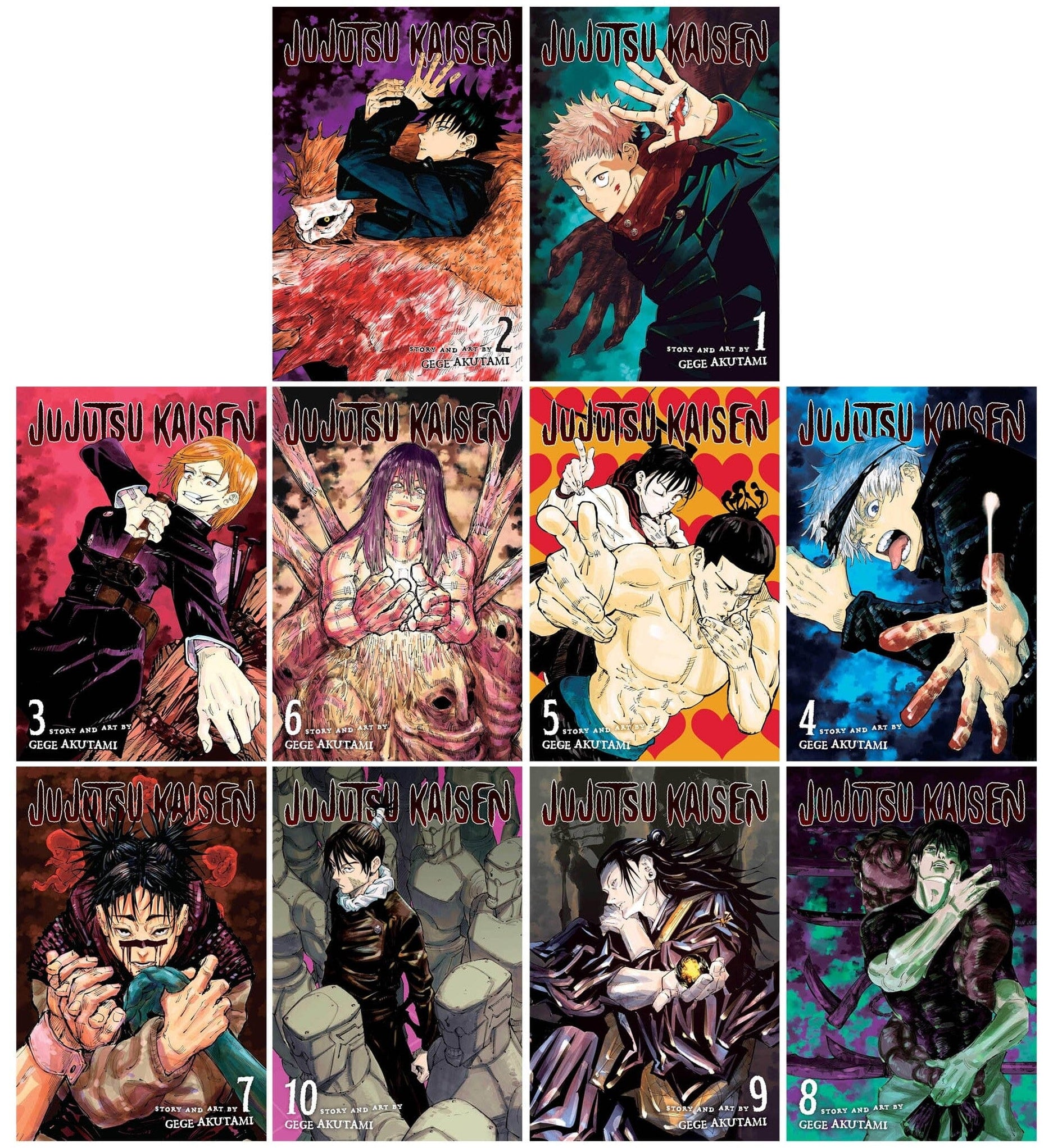 Jujutsu Kaisen by Gege Akutami: Volume 1-10 Collection 10 Books Manga — Books2Door