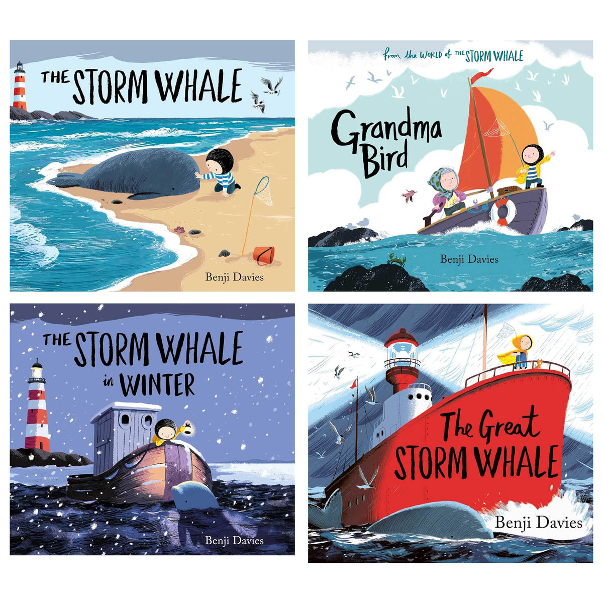 Storm Whale Series By Benji Davies 4 Books Collection Set - Ages 2-5 ...