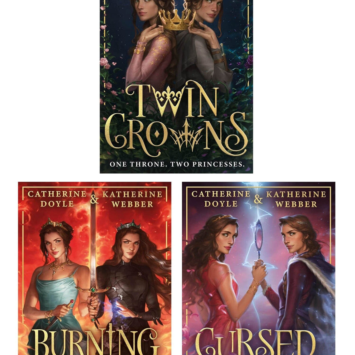 Twin Crowns Series By Katherine Webber and Catherine Doyle 3 Books Col ...