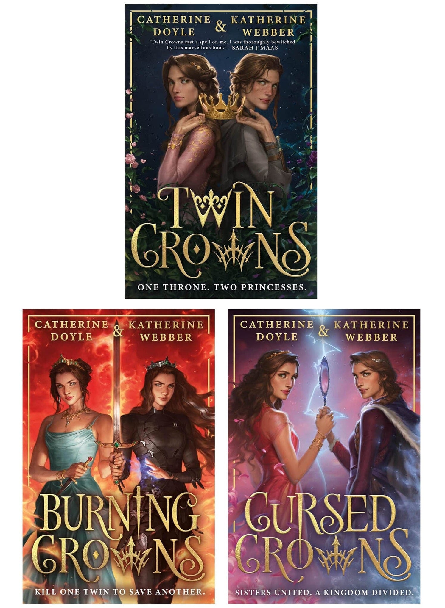 Twin Crowns Series By Katherine Webber and Catherine Doyle 3 Books Col ...
