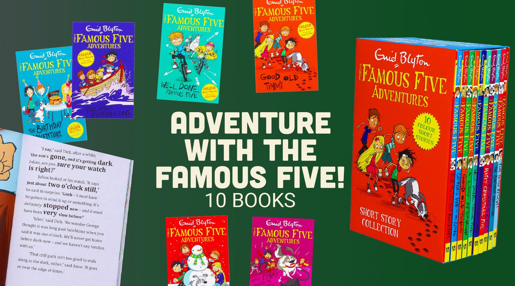 The Famous Five Adventures Short Story Collection 10 Books Box Set By ...