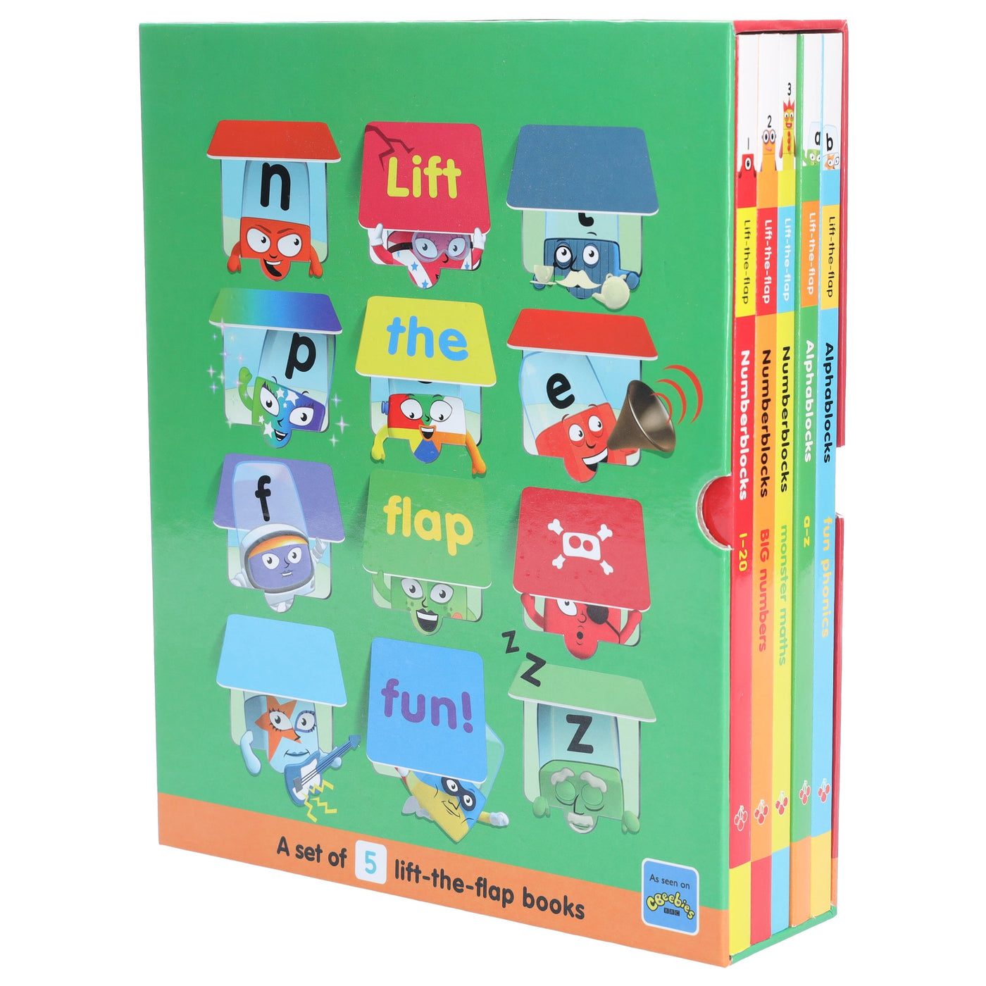Numberblocks And Alphablocks Lift-The-Flap 5 Books & Numberblocks Red ...