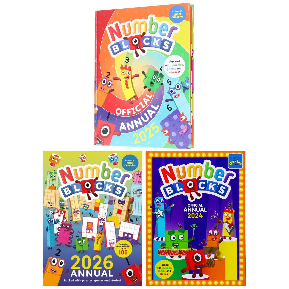 Numberblocks Annual 2026, 2025 & 2024 Children's stories, puzzles, gam ...