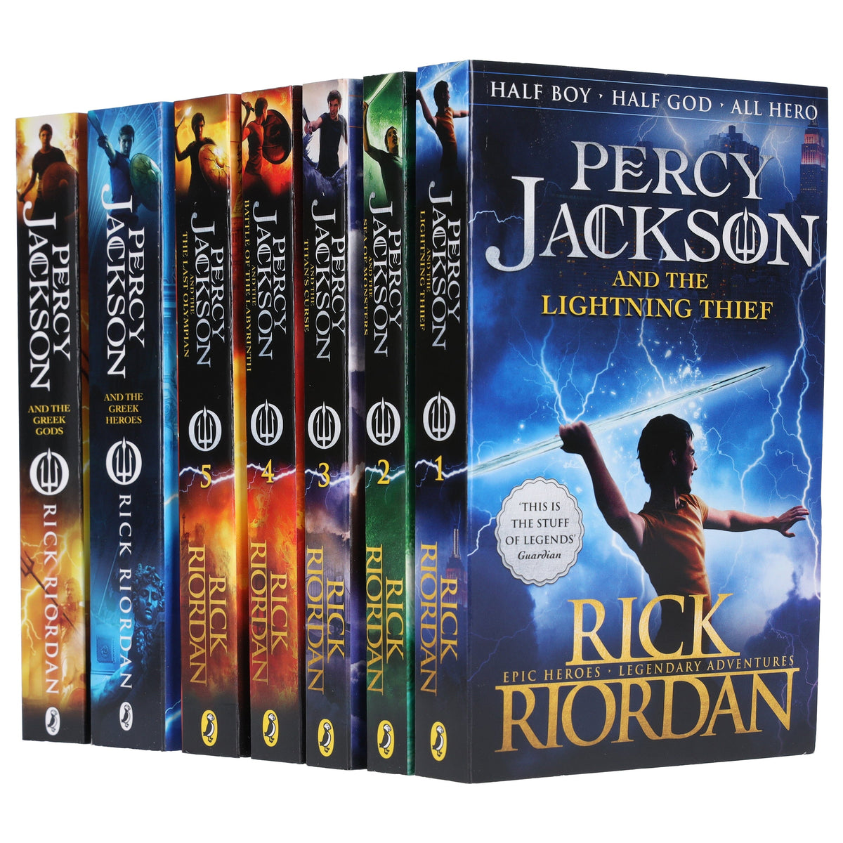 Percy Jackson Collection 7 Books Set By Rick Riordan - Ages 9+ - Paper ...