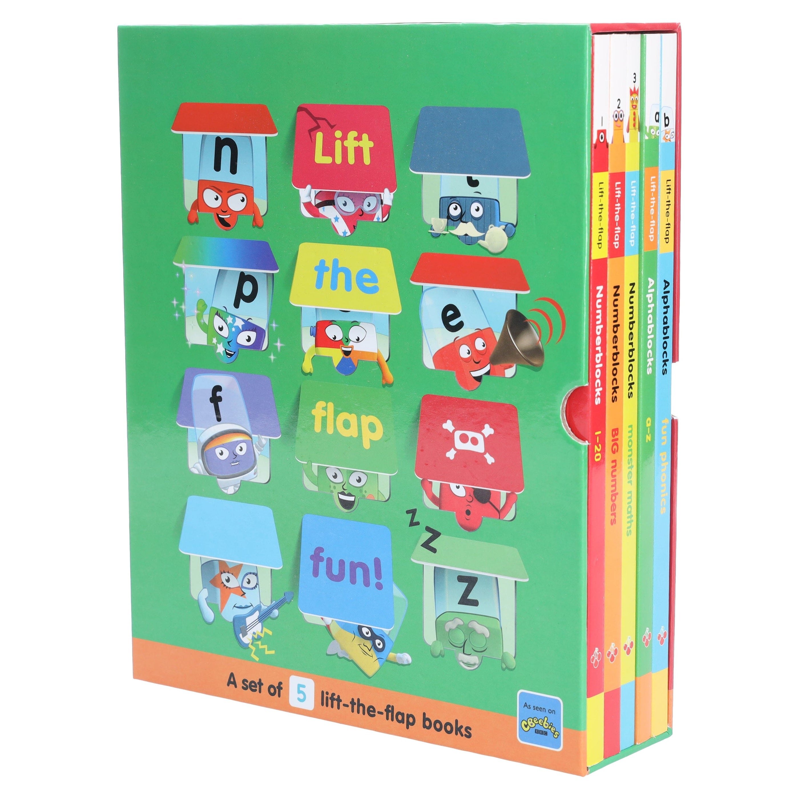 Numberblocks and Alphablocks Lift-the-Flap 5 Books Collection Set By S ...