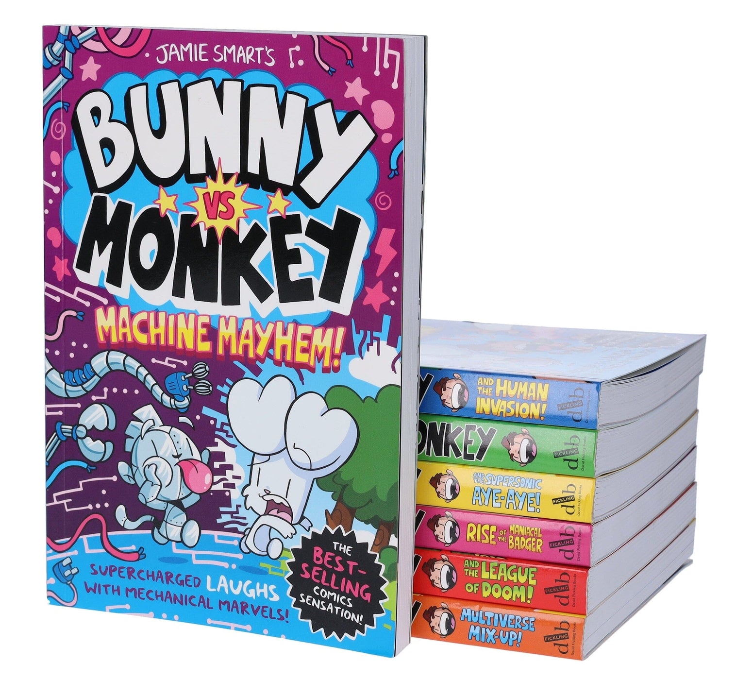 Bunny vs Monkey by Jamie Smart 5 Books Set — Books2Door