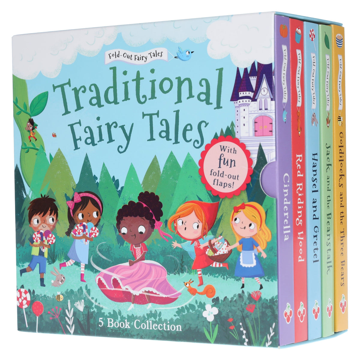 Fairy Tales Fold-Out Collection illustrated 5 Books Box Set - Ages 3-6 ...