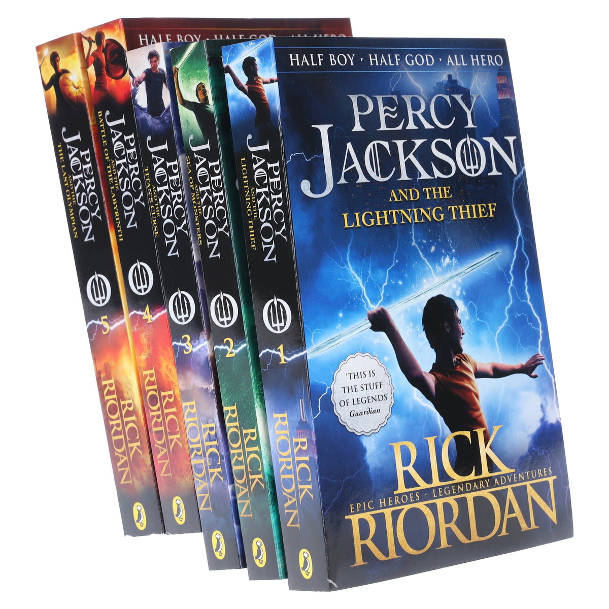 Percy Jackson Series By Rick Riordan: 5 Books Collection Set - Ages 7 ...