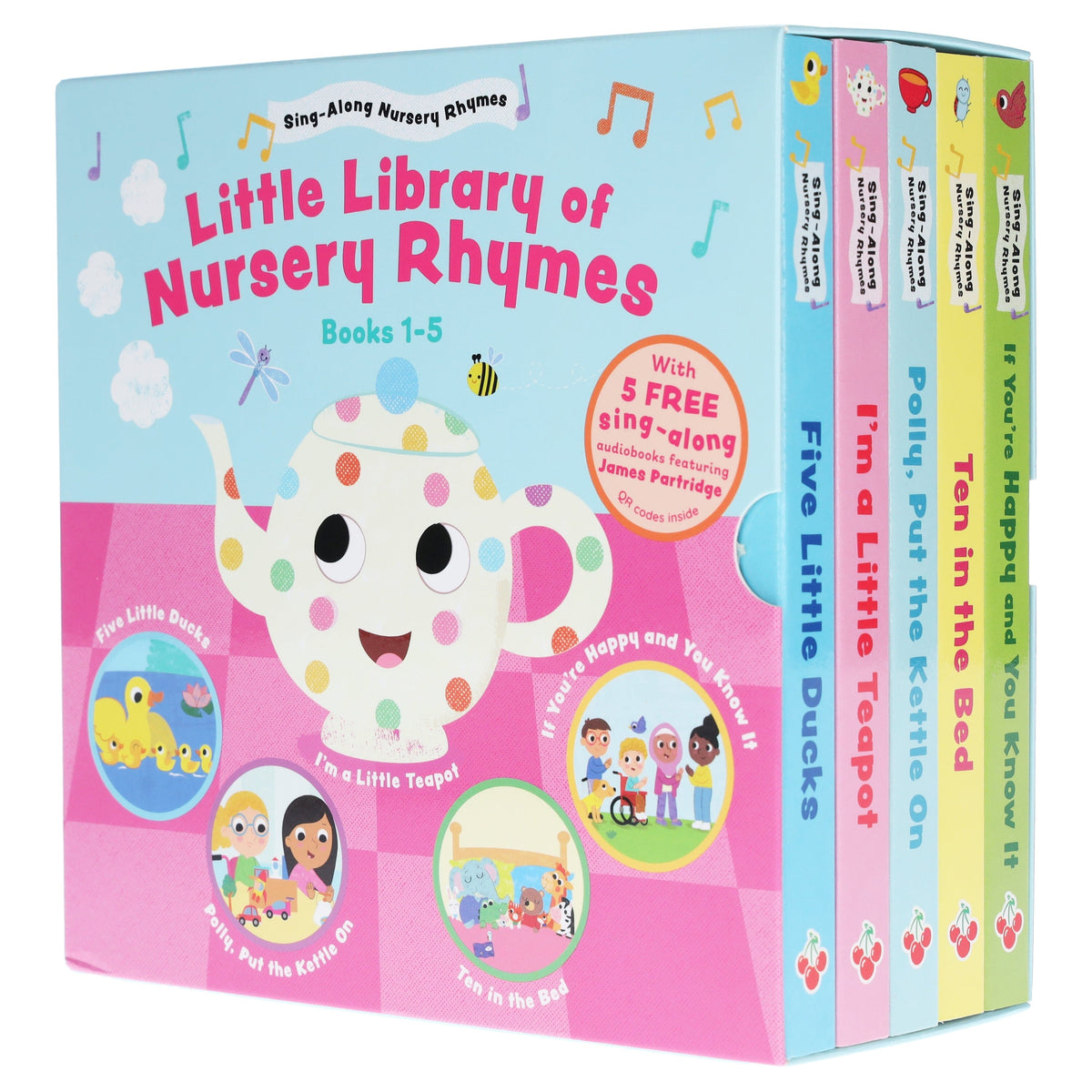 Sing-Along Nursery Rhymes illustrated 5 Board Books Collection Box Set ...