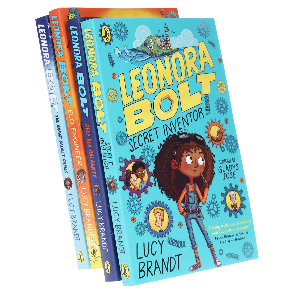 Leonora Bolt Secret Inventor Series (Book 1-4) by Lucy Brandt: Illustr ...