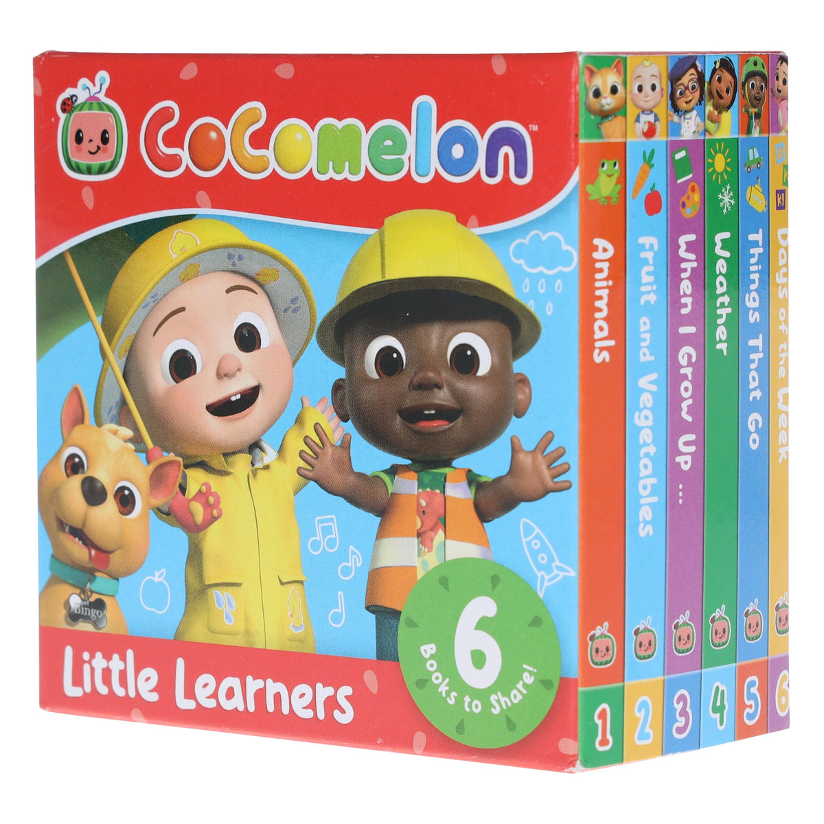 CoComelon Little Learners Pocket Library: 6 Mini Books Collection Box ...