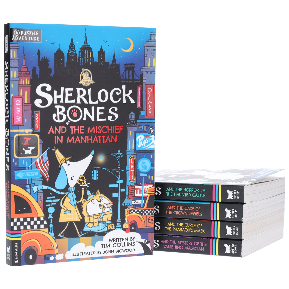 Sherlock Bones Puzzle Quest Series By Tim Collins Illustrated 5 Books ...