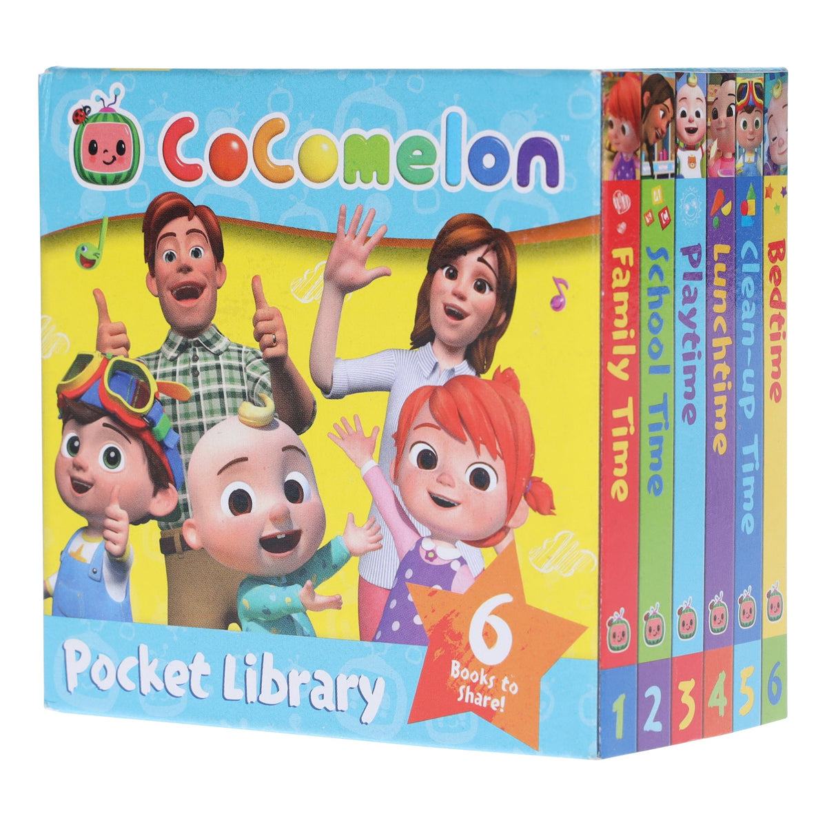 CoComelon Pocket Library: Illustrated 6 Mini books Collection Box Set ...