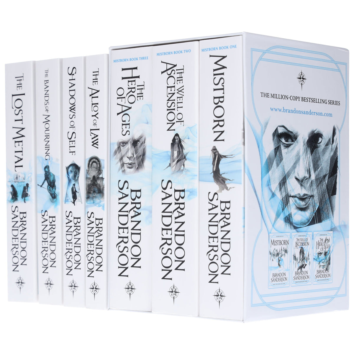 Mistborn Series by Brandon Sanderson Complete 7 Books Collection Set ...