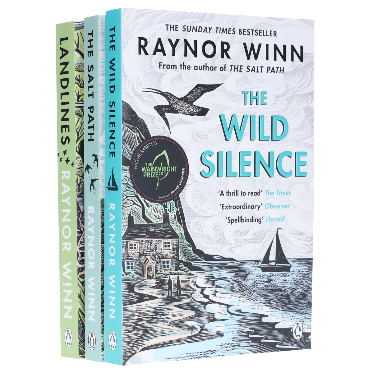 Raynor Winn Collection (The Wild Silence, The Salt Path & Landlines) 3 ...