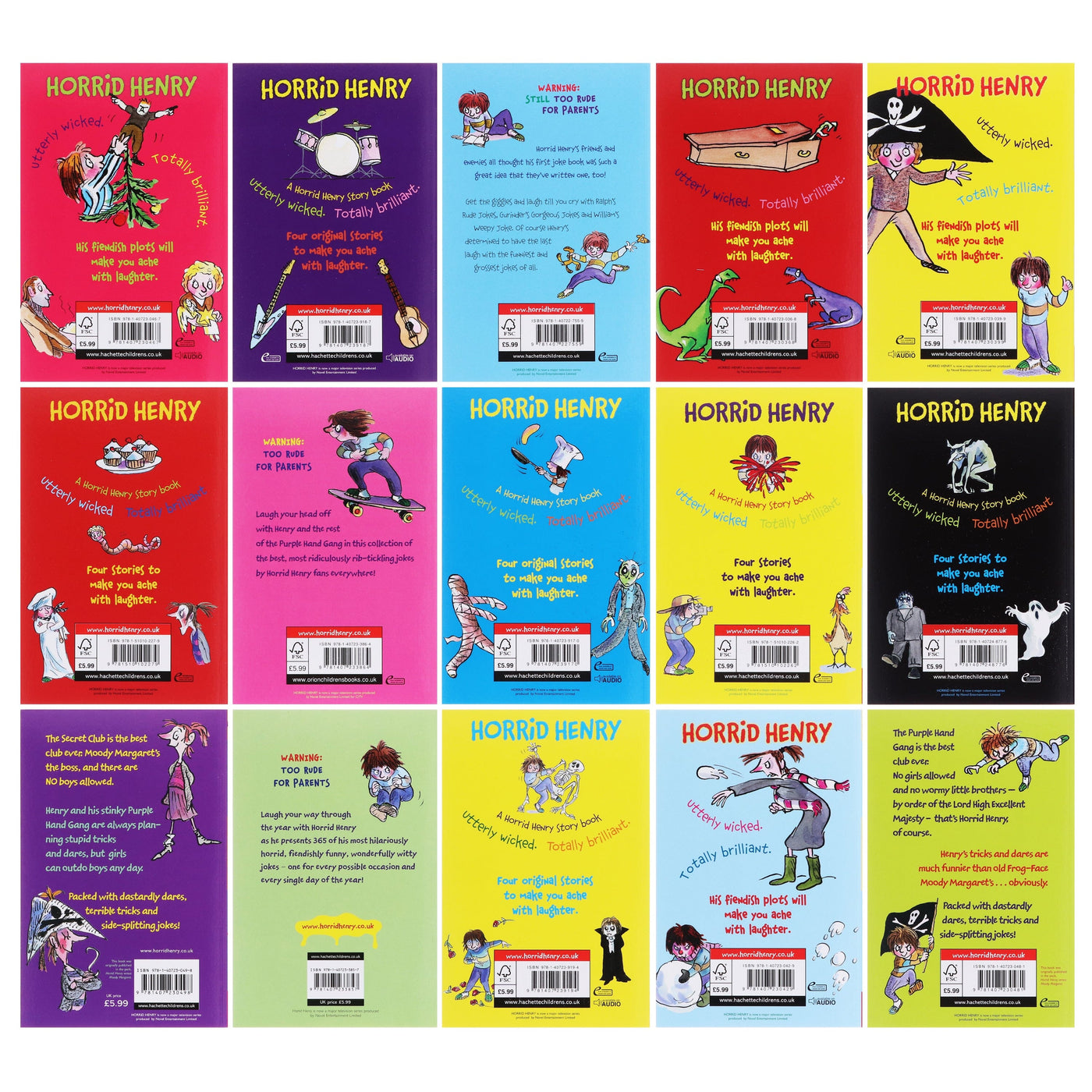 Horrid Henry by Francesca Simon: The Complete Story Collection 30 Book ...