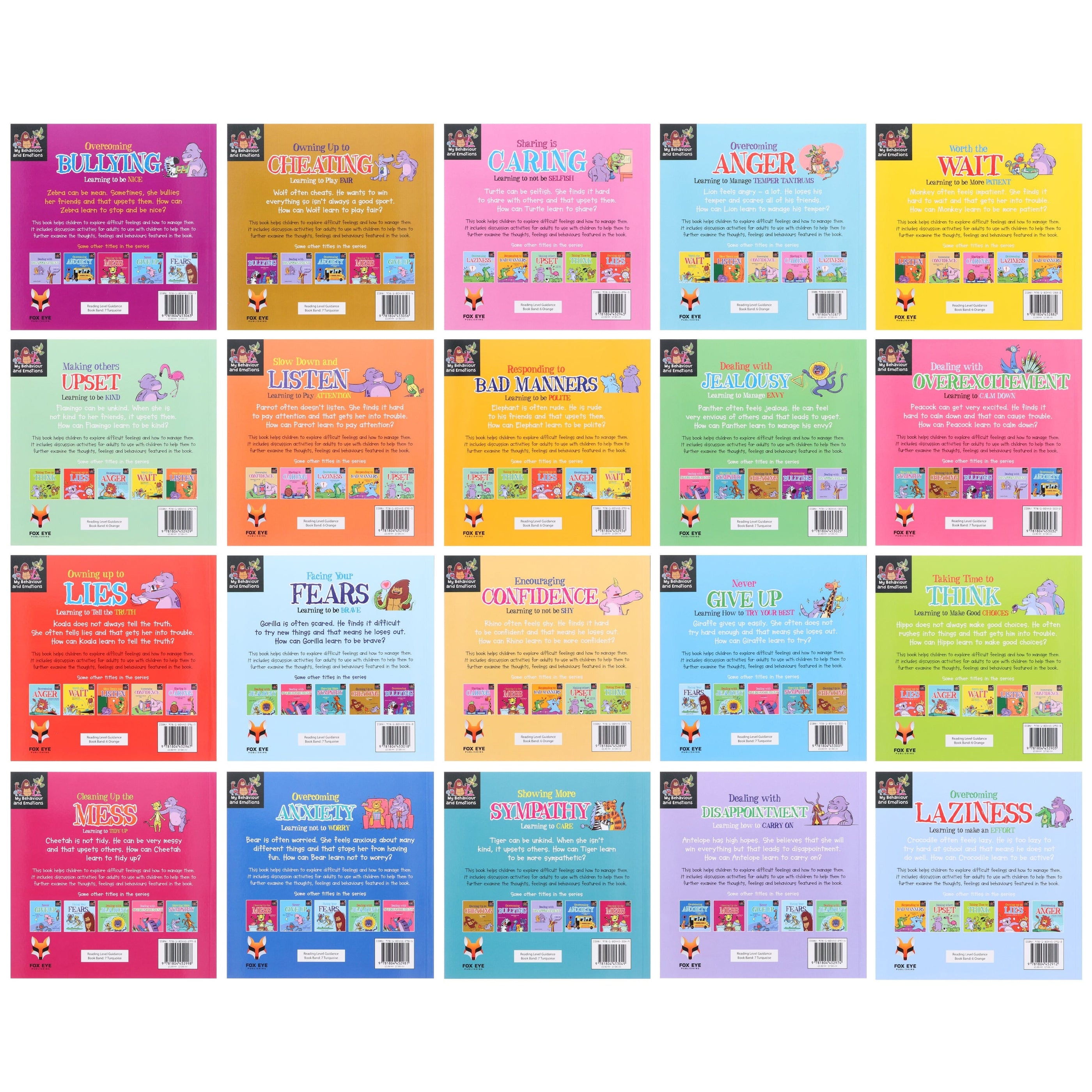 My Behaviour and Emotions Library By Jasmine Brooke 20 Books Collectio ...