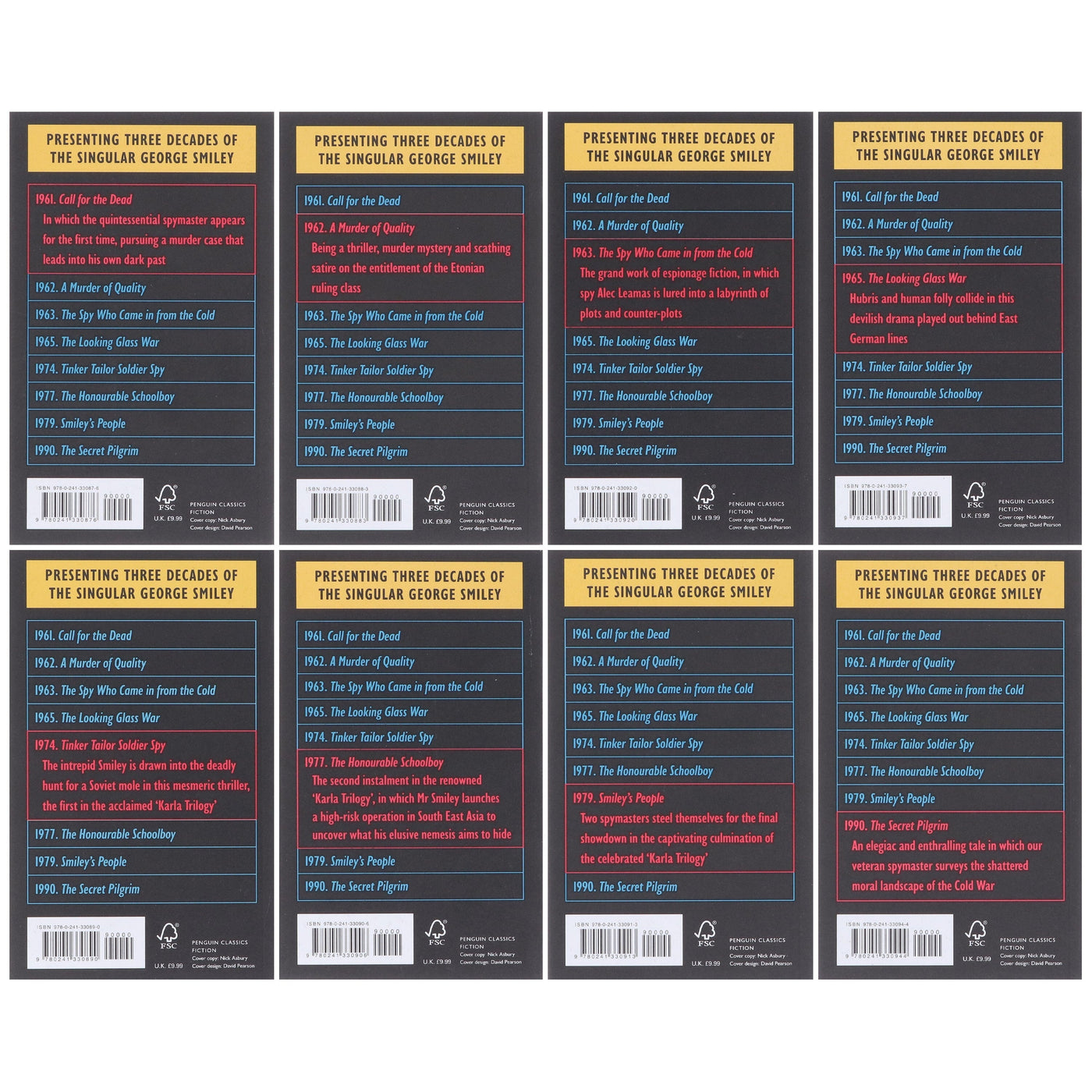 The Smiley Collection Boxset (Book 1-8) By John le Carre: 8 Books - Fi ...
