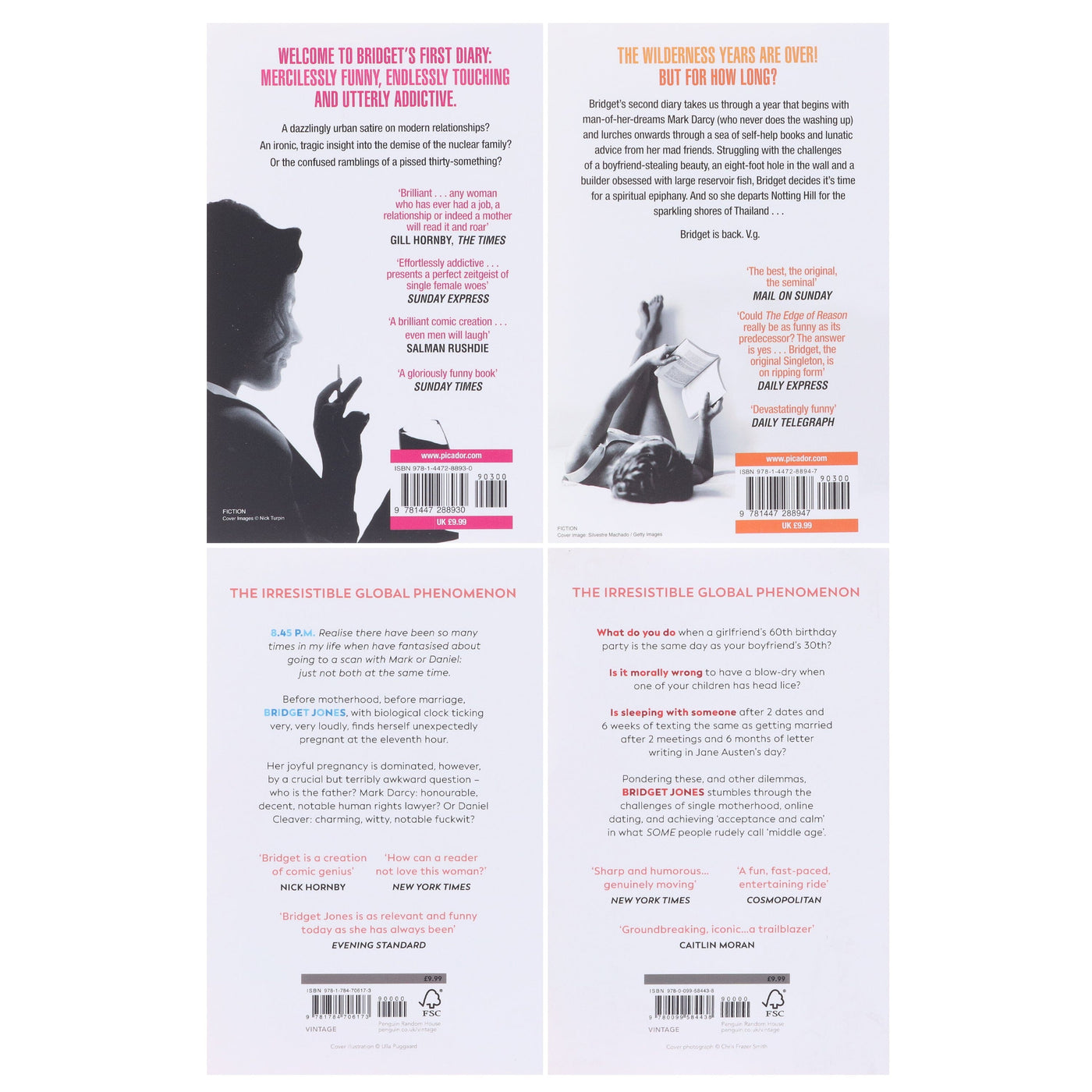 Bridget Jones Series By Helen Fielding Complete 4 Books Collection Set ...