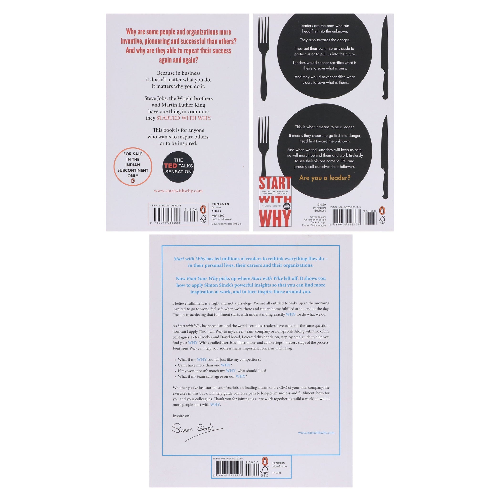 Start with Why Series By Simon Sinek 3 Books Collection Set - Non Fict ...