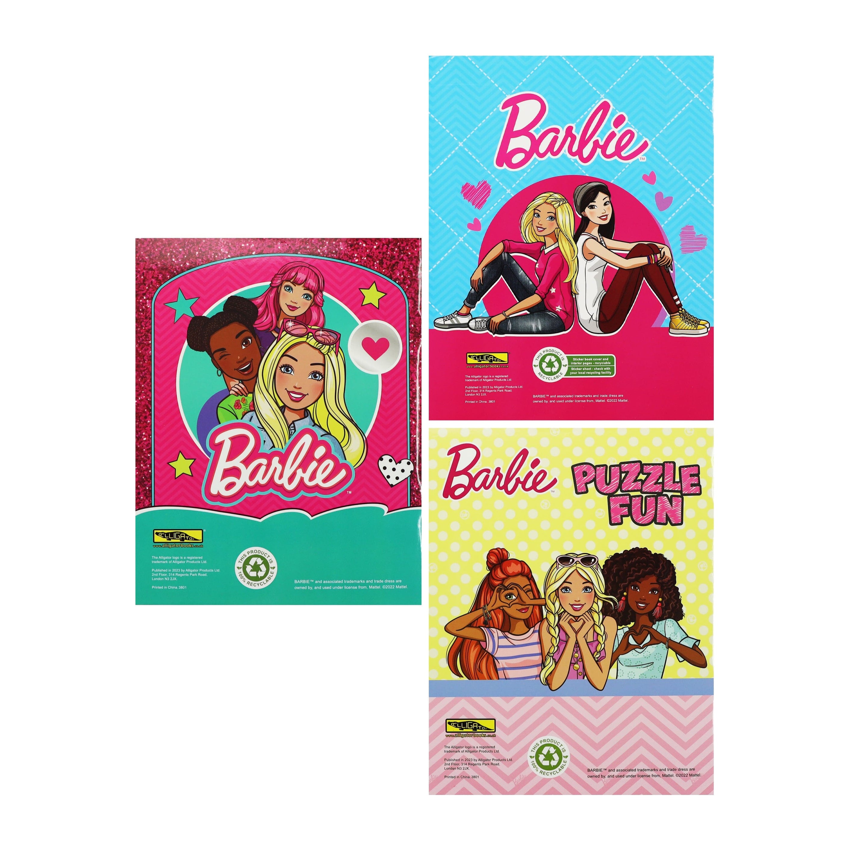Barbie Activity Pack (Colouring Books, Stickers And Puzzle) 3 Books Co ...