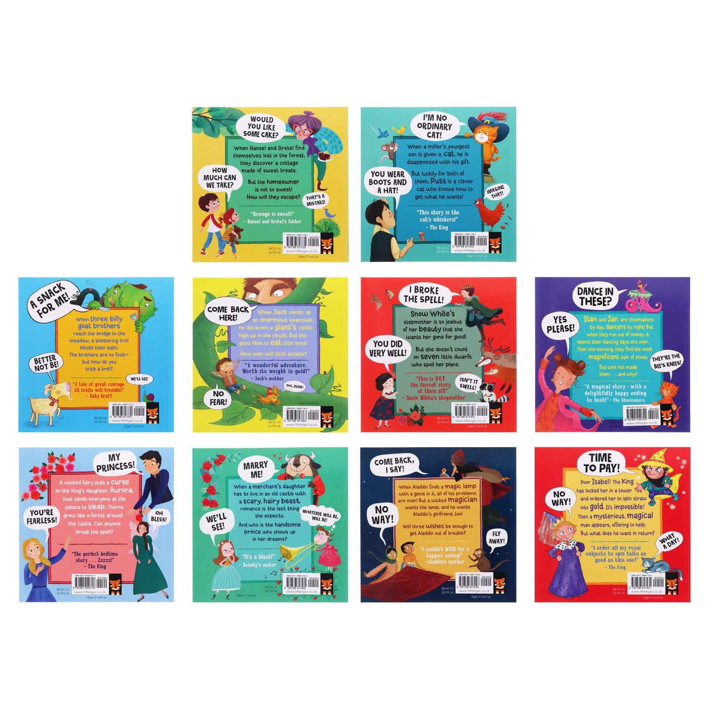 Fairytale Classics Picture 10 Books By Little Tiger - Ages 3-6 - Paper ...