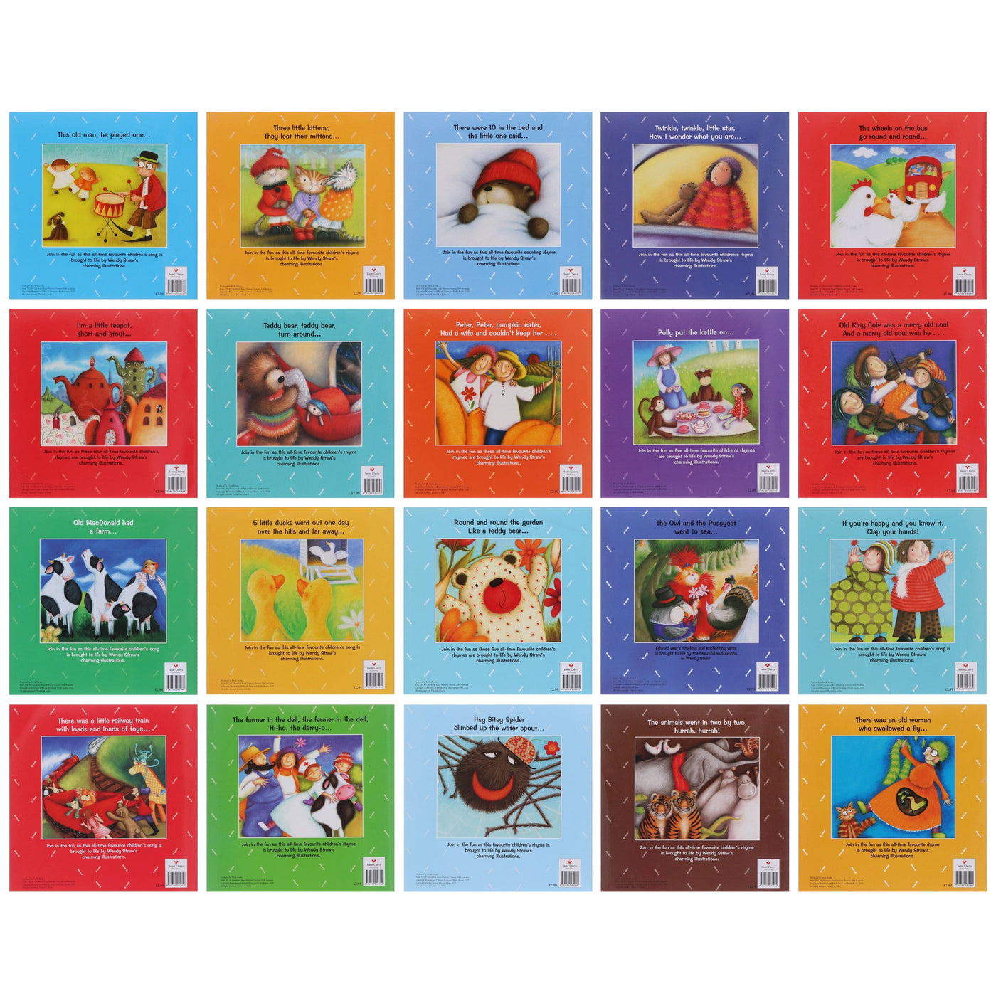 Favourite Nursery Rhymes 20 Books Box Set By Wendy Straw - Ages 0-5 ...