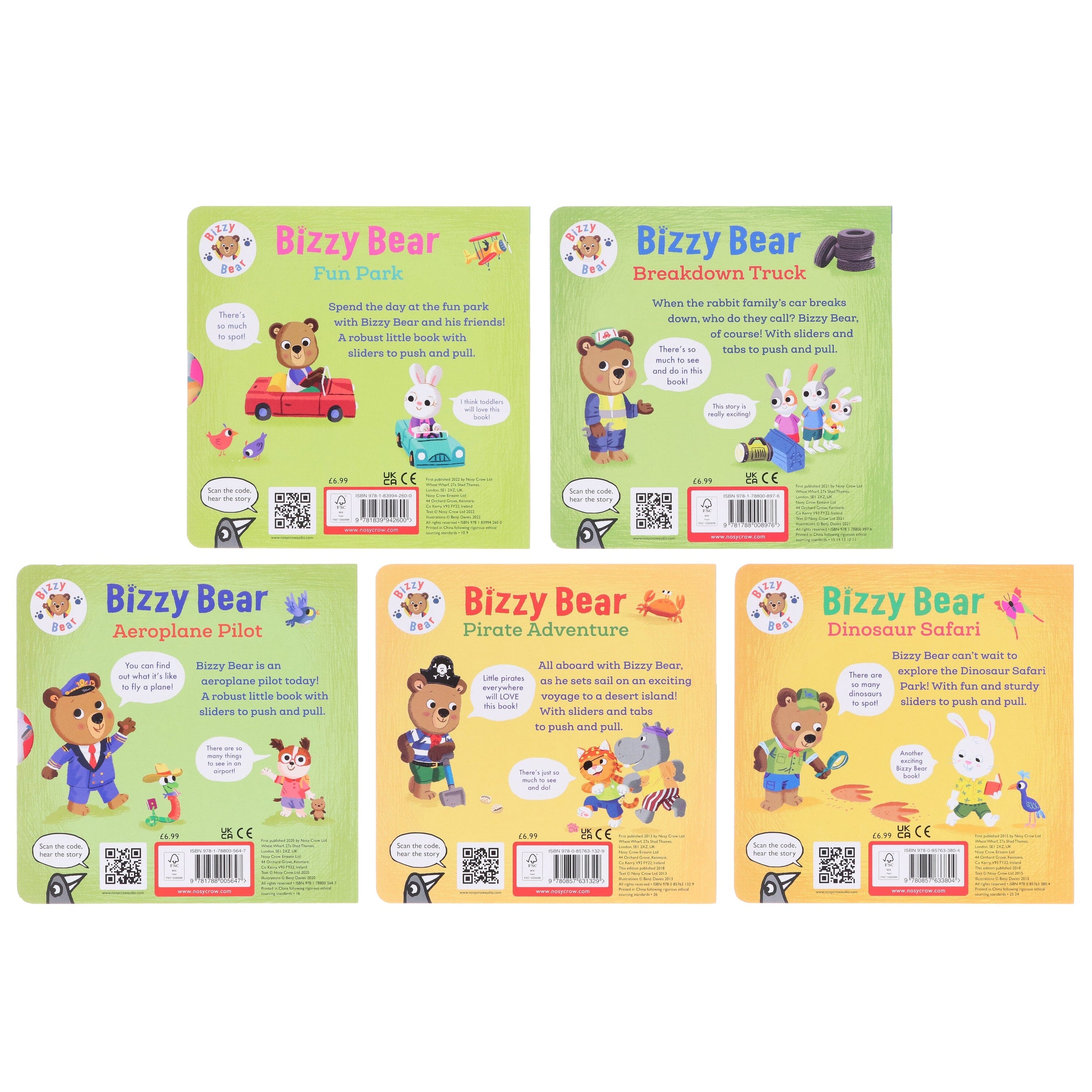 Bizzy Bear Series By Benji Davies 5 Books Collection Set - Ages 0-5 ...