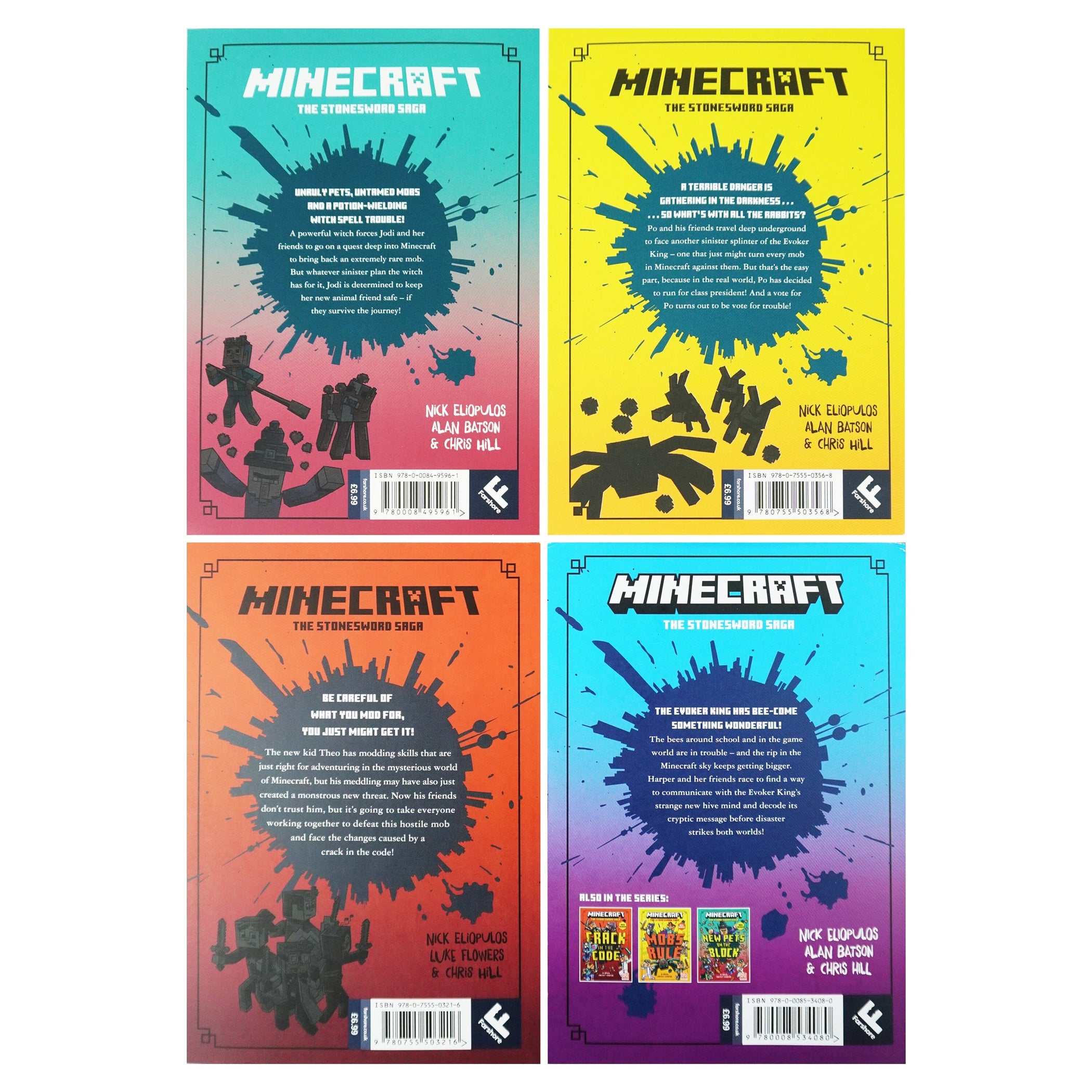 Minecraft Stonesword Saga Series by Nick Eliopulos 4 Books Collection ...