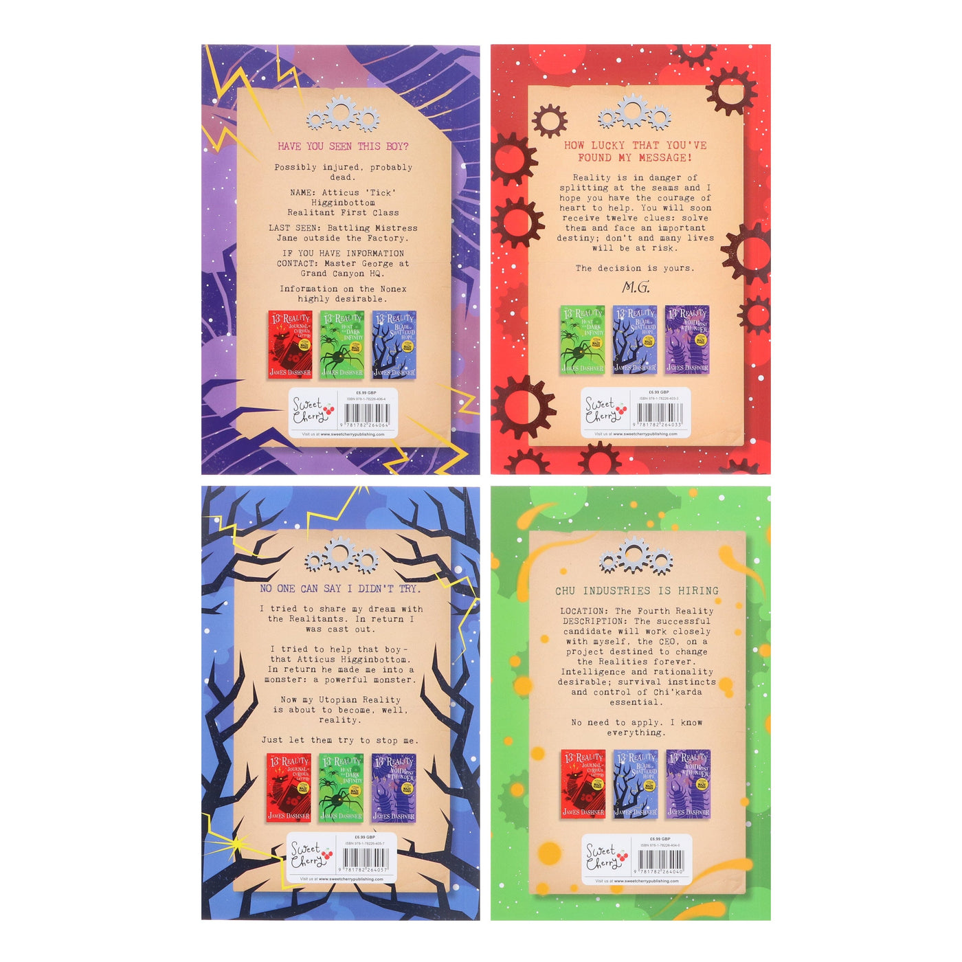 The 13th Reality Series 4 Book Box Set By James Dashner - Ages 9-14 ...