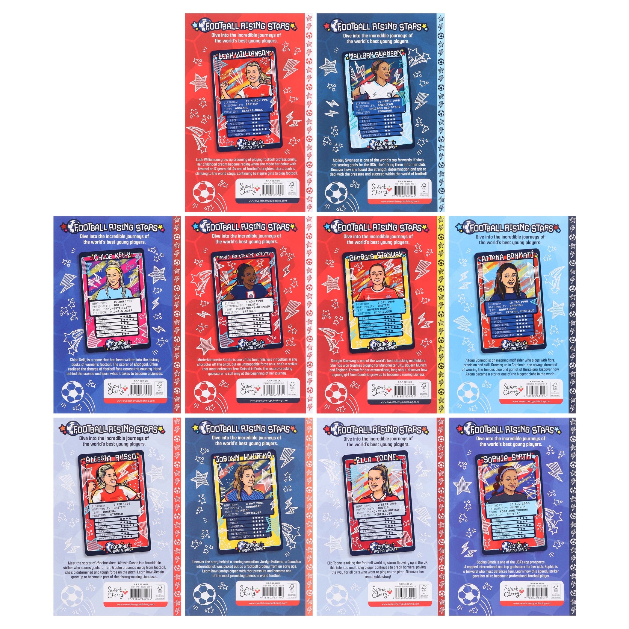 Women's Football Rising Stars By Harry Meredith: 10 Books Collection B ...