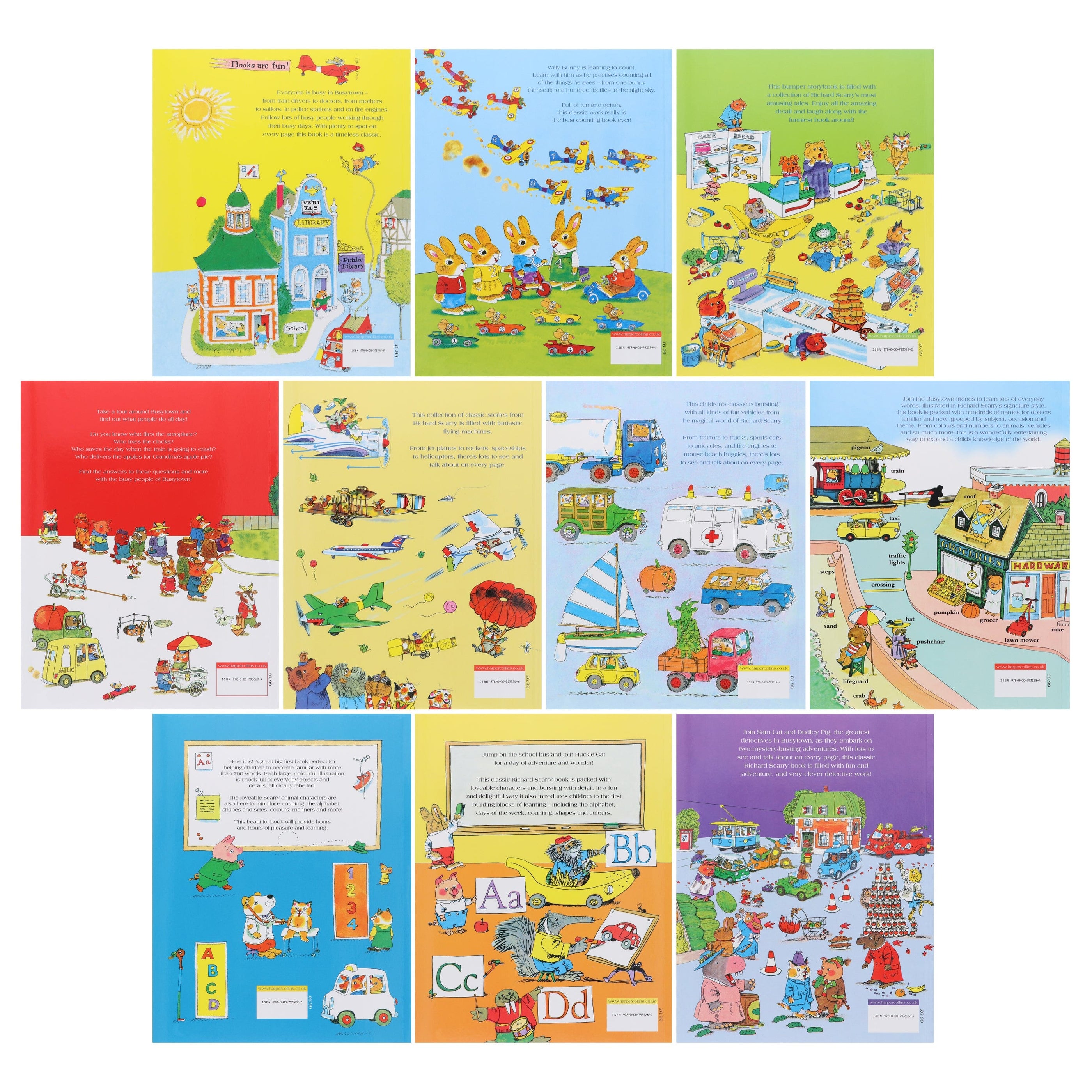 Richard Scarry's Collection 10 Books Set Best First Book Ever - Ages 2 ...