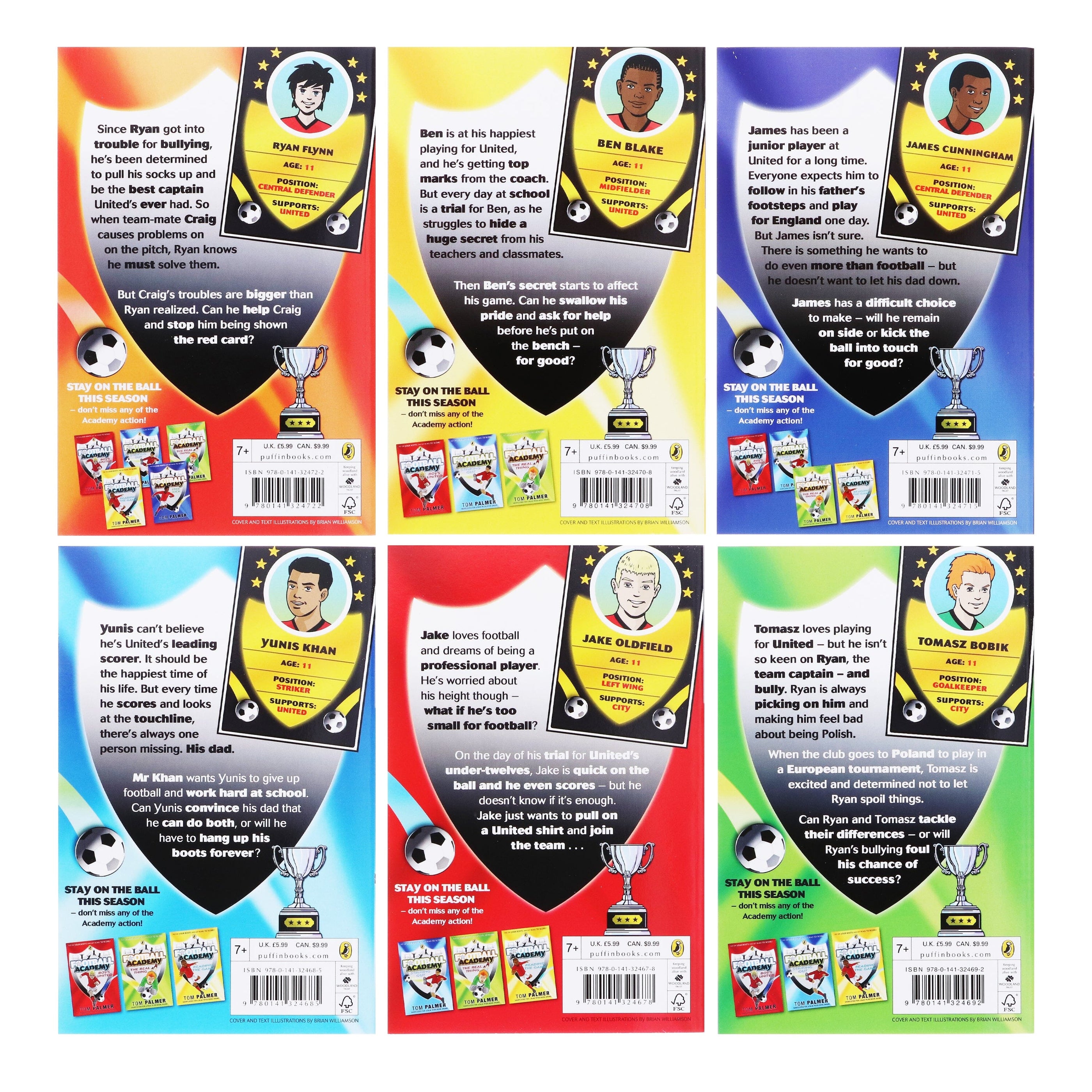 Football Academy Series By Tom Palmer 6 Books Collection - Ages 7-9 ...
