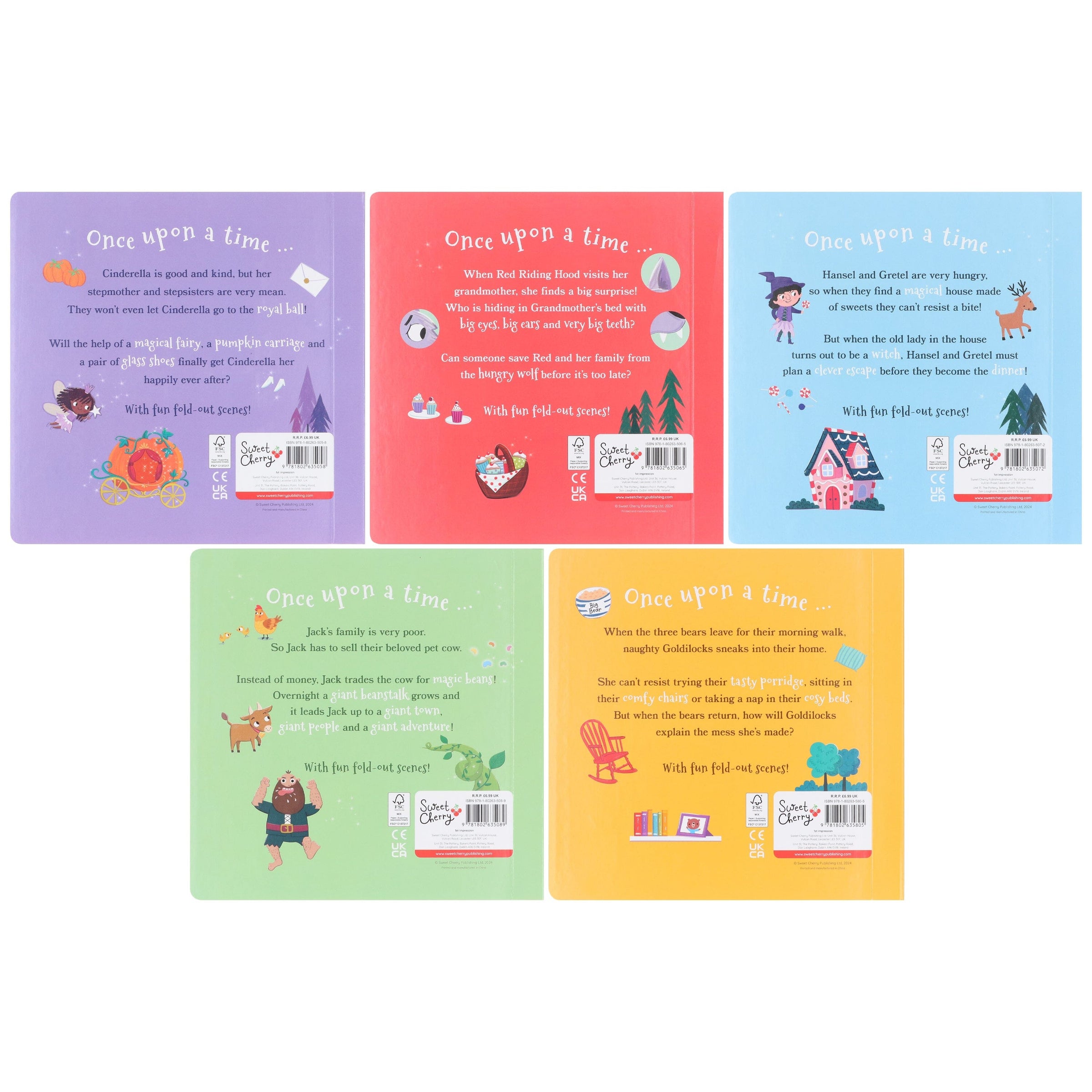 Fairy Tales Fold-Out Collection illustrated 5 Books Box Set - Ages 3-6 ...