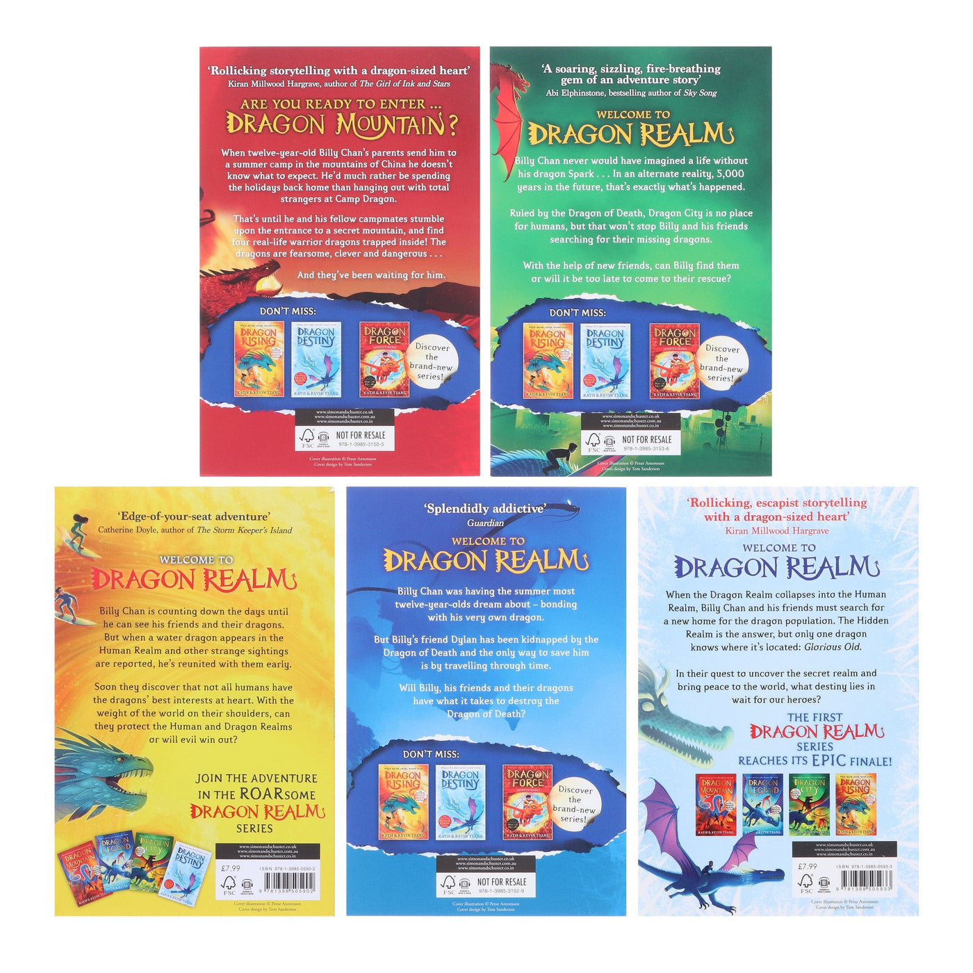 Dragon Realm Series (Book 1-5) By Katie & Kevin Tsang: 5 Books Collect ...