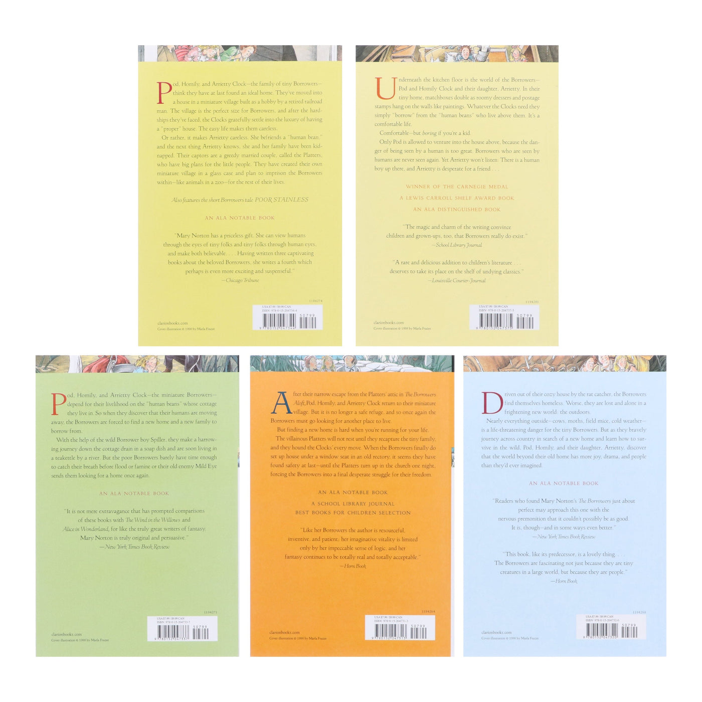 The Borrowers Series By Mary Norton 5 Books Collection Set - Ages 8-12 ...